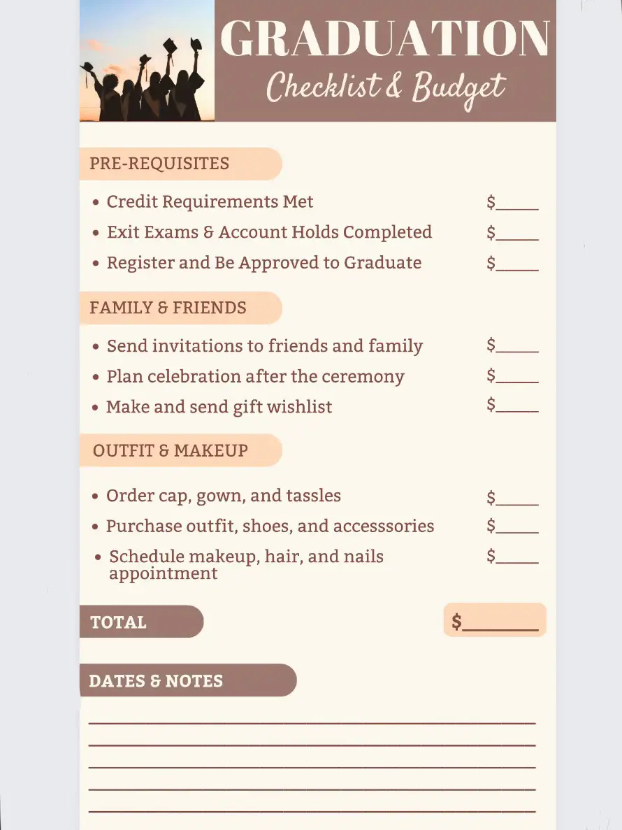Graduation Planner & Budget | Gallery posted by Nikki 📈 | Lemon8