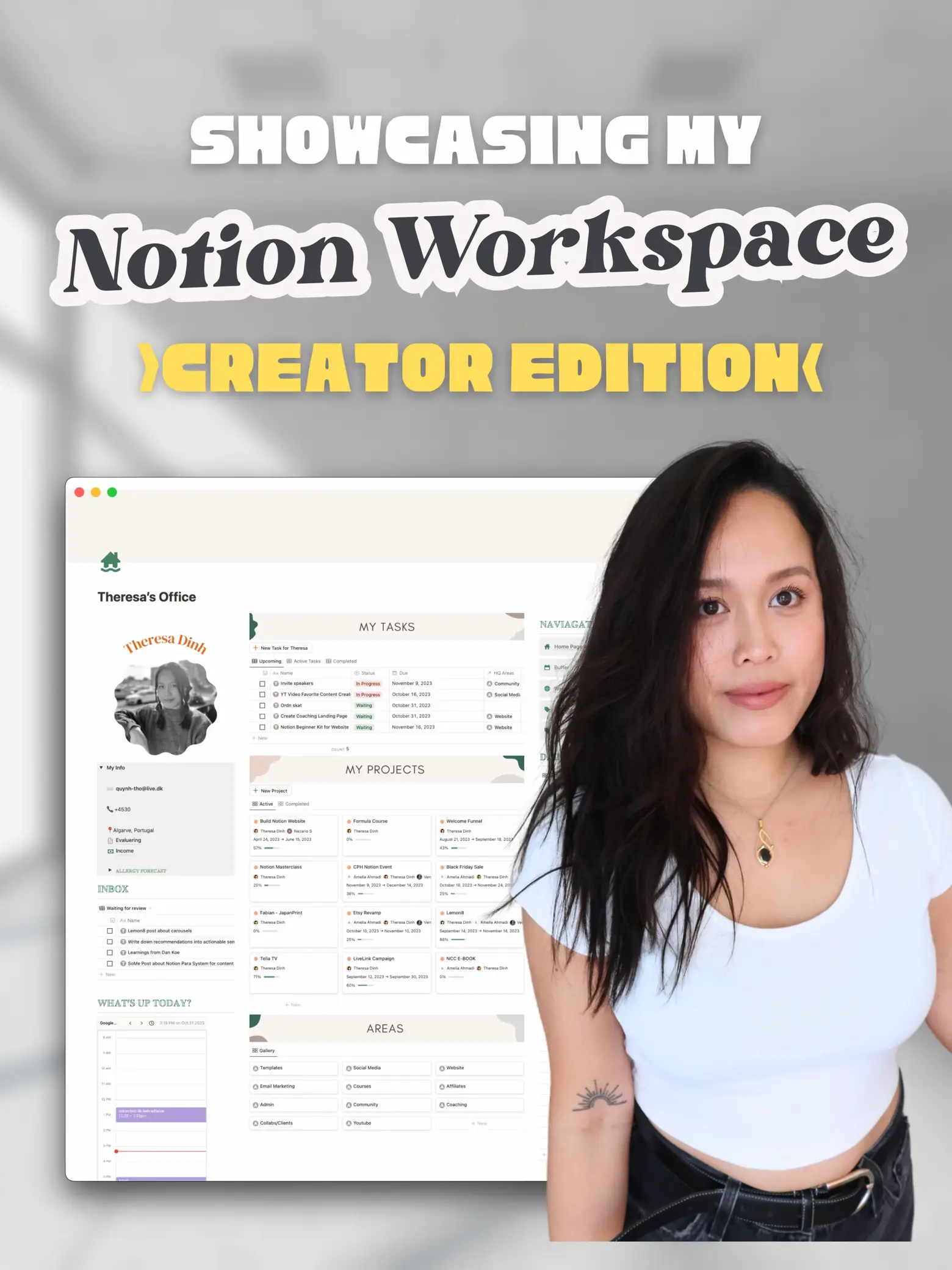 Showcasing my Notion workspace: Content creators | Gallery posted by Theresa Notion | Lemon8