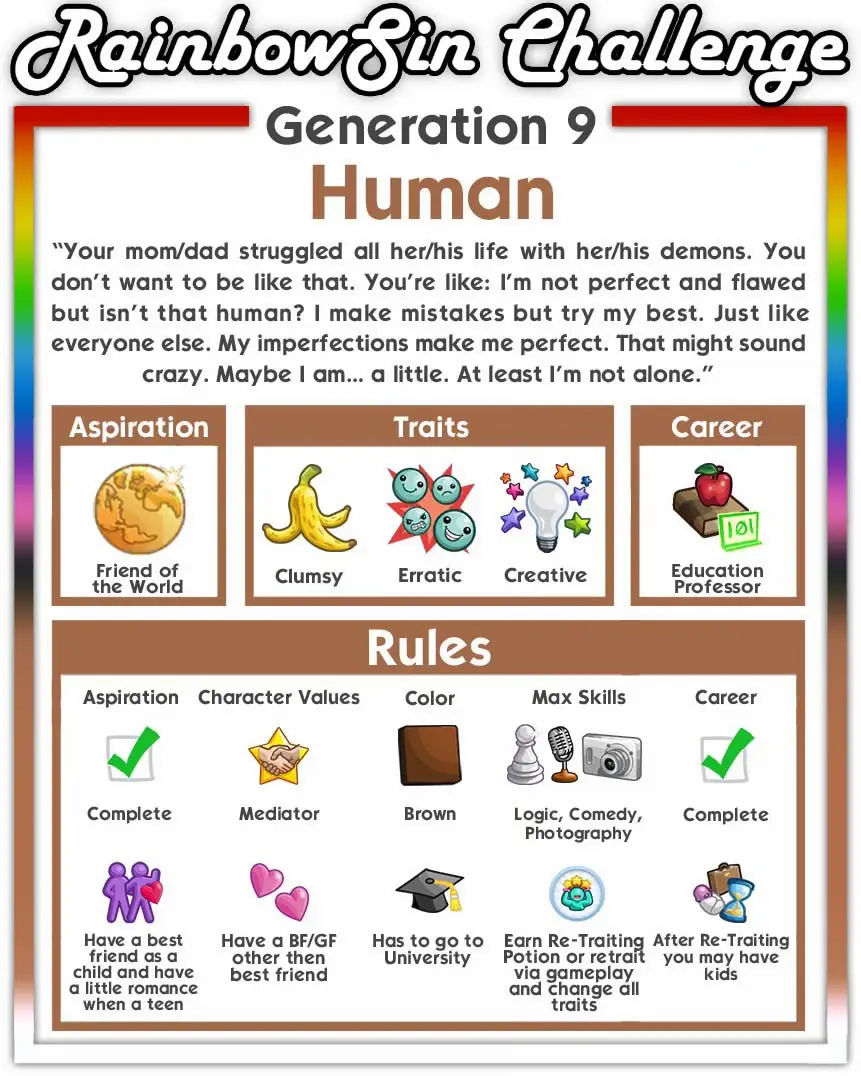 Sims 4 Rainbow SIN Legacy Challenge | Gallery posted by 🐌 | Lemon8