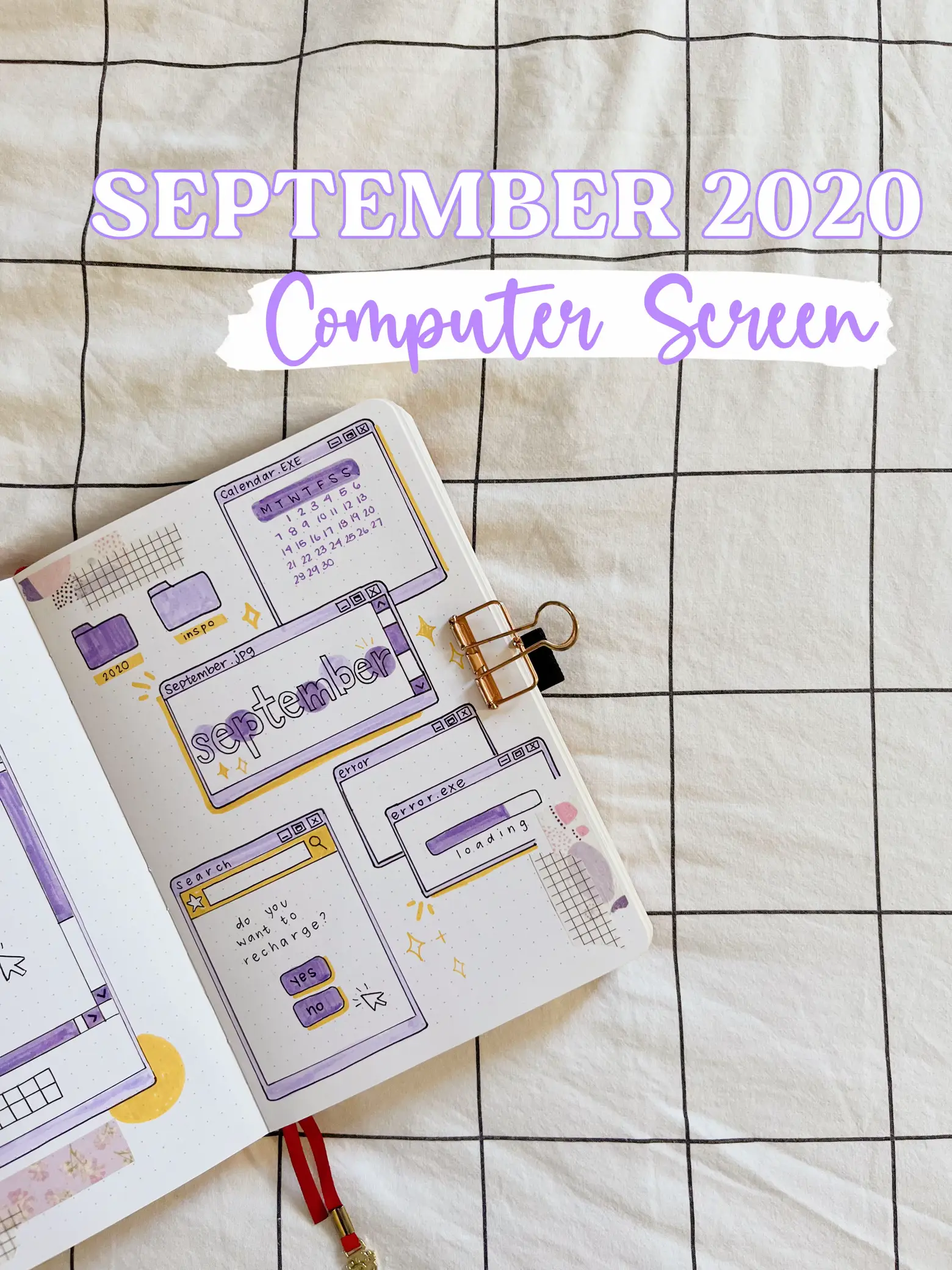 Computer Screen Bullet Journal Theme 💻 | Gallery posted by kat ️‍🔥 | Lemon8