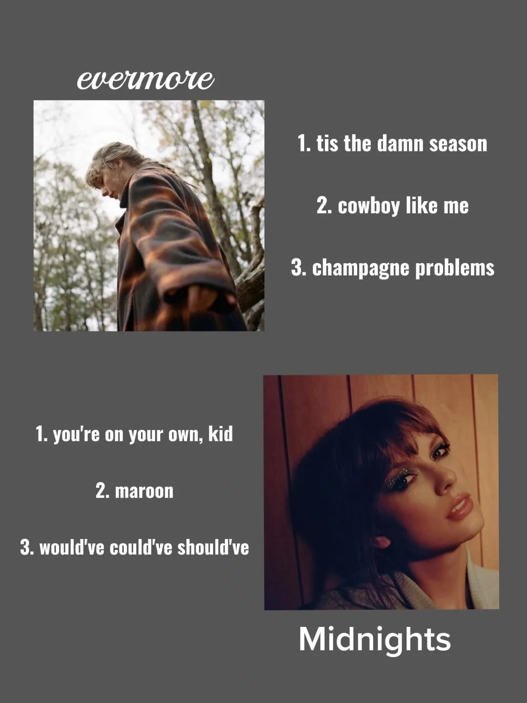 my top three from each album! | Gallery posted by Katelyn | Lemon8