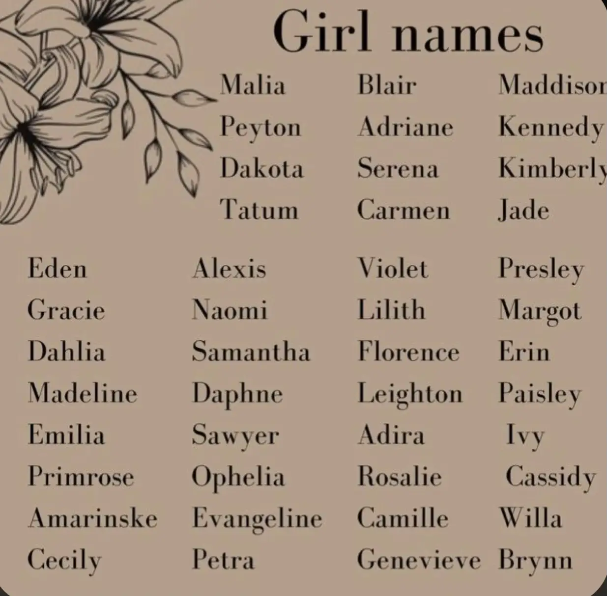 Girl Names Gallery Posted By B E K A H Lemon8