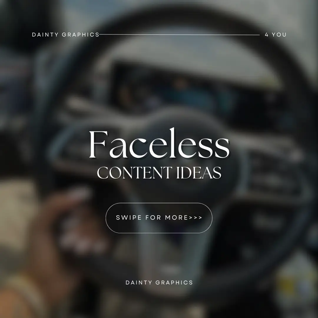 FACELESS CONTENT IDEAS | Gallery posted by Dainty Graphics | Lemon8