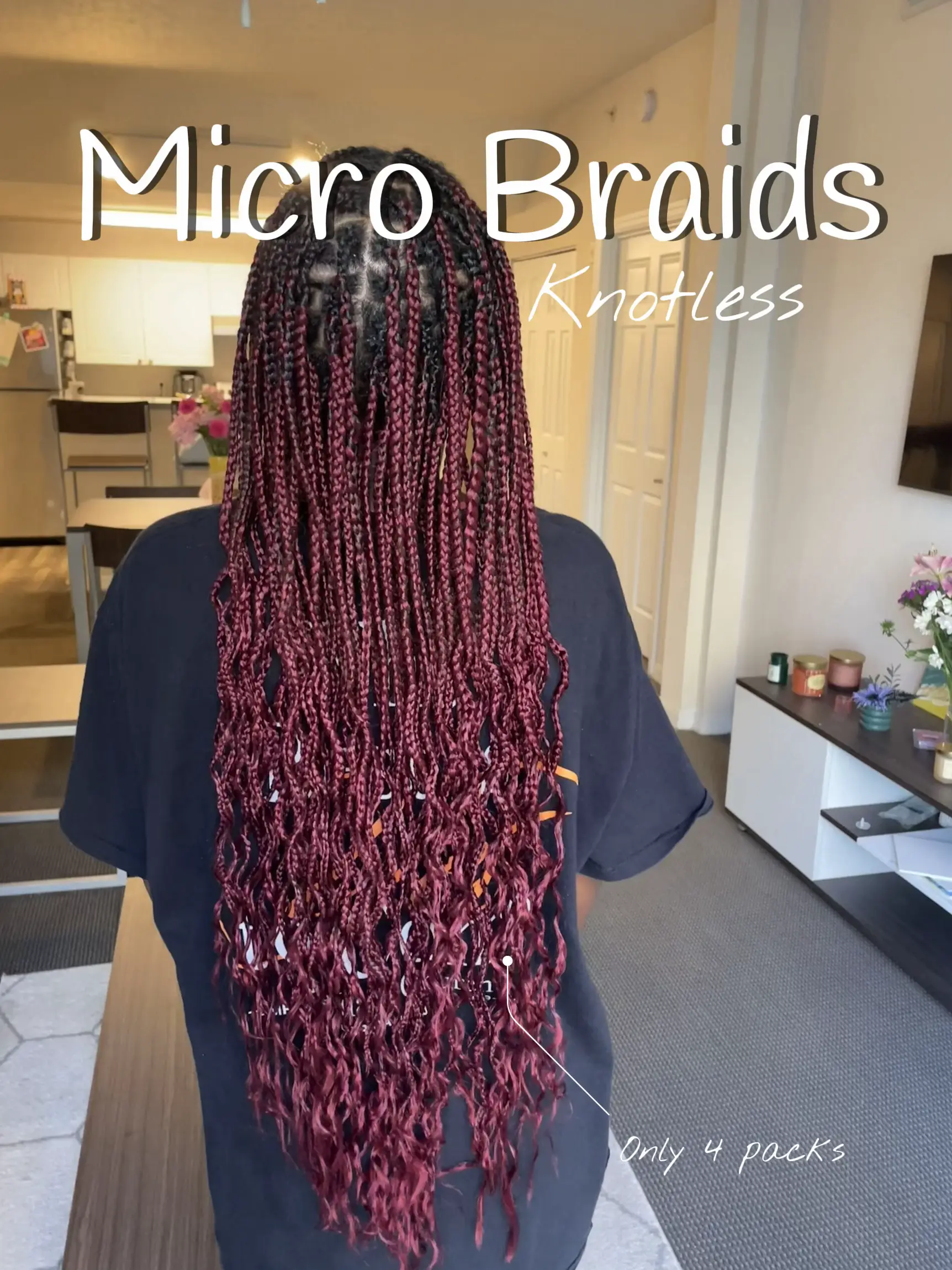 Easy to do Knotless Micro Braids at Home | Gallery posted by Korpo | Lemon8