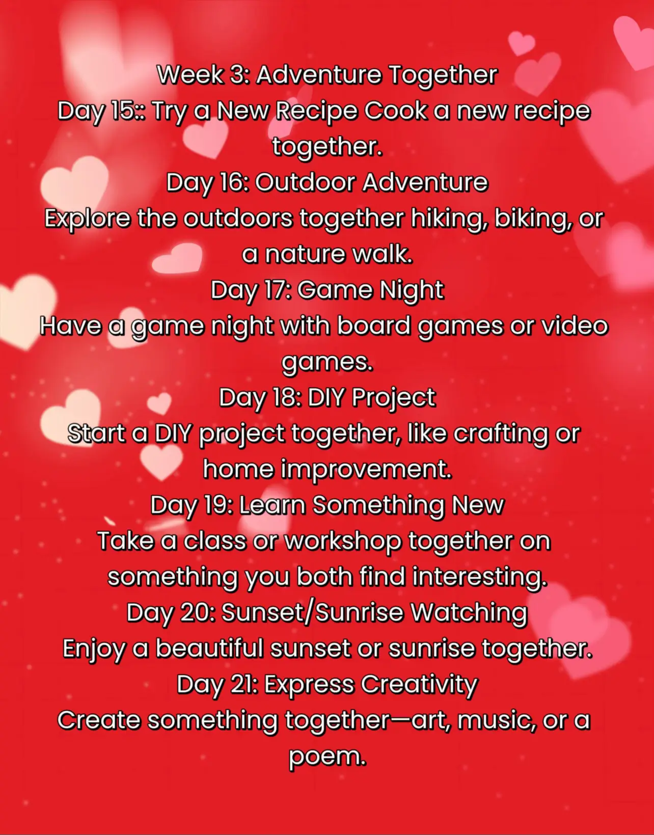 30 Day Relationship Challenge ♥️ Gallery Posted By Marie Shoemaker