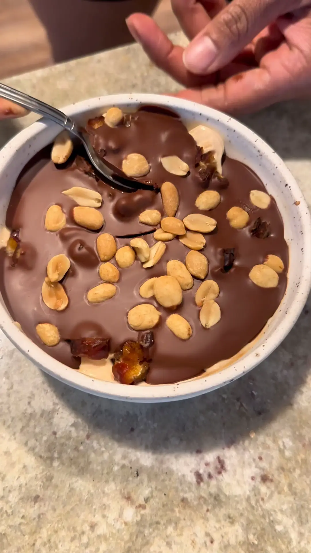 Snickers Yogurt Bowl | Video published by Jasmine Comer | Lemon8