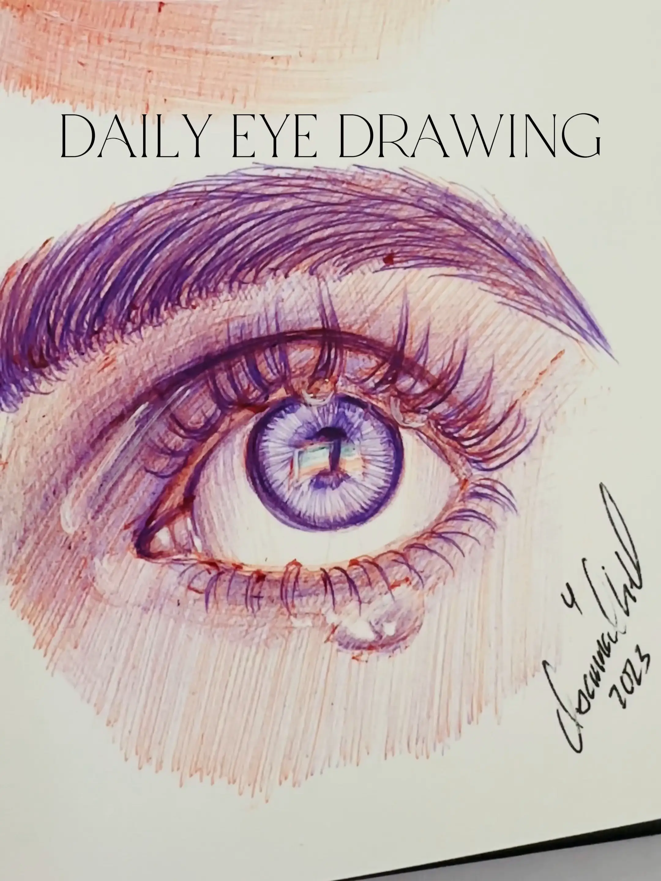 Daily Eye Drawing | Video published by Osanna Chil | Lemon8