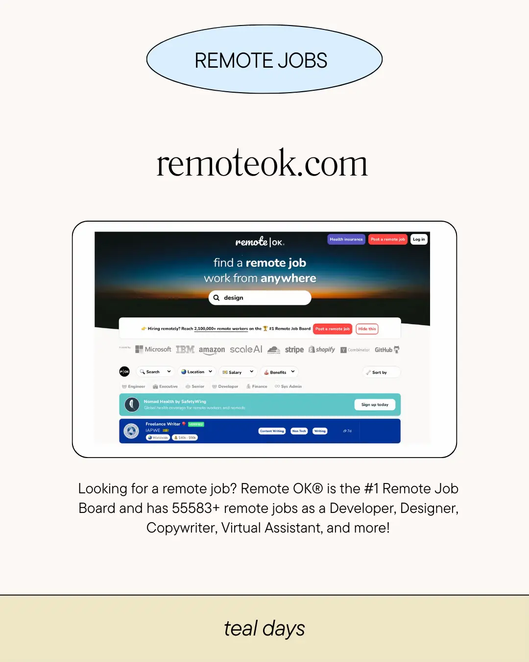 Websites To Find Remote Jobs 👩🏻‍💻 | Gallery posted by teal.days | Lemon8