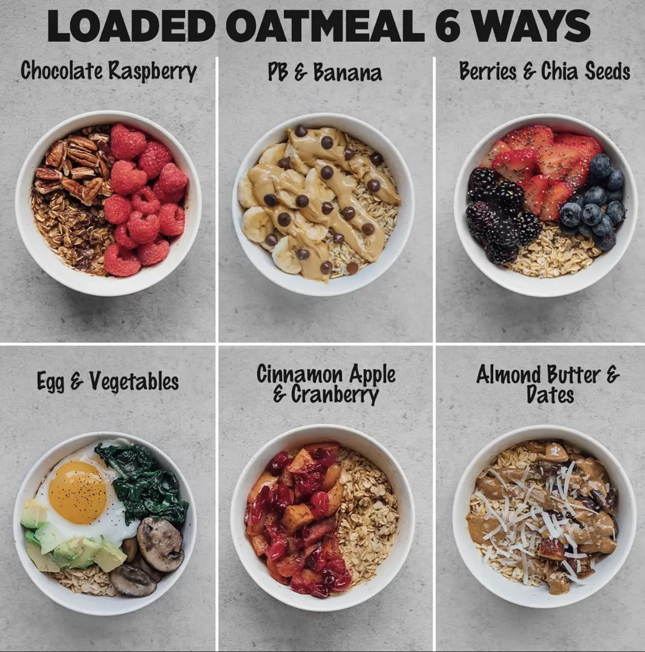 LOADED OATMEAL 6 WAYS | Gallery posted by BalancedLife | Lemon8