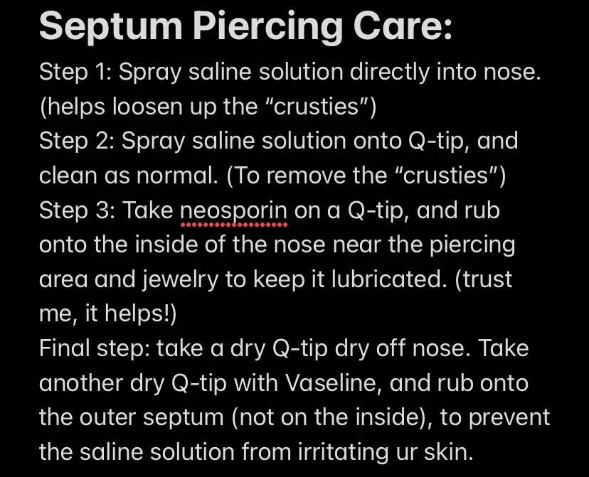 How to care for ur healing septum piercing 🥰 | Gallery posted by Lexi ...
