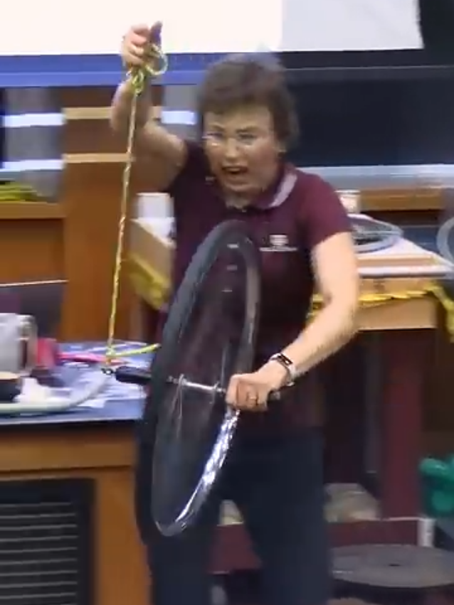 Gyroscopic Effect by Dr Tatiana Erukhimova | Video published by Physics ...