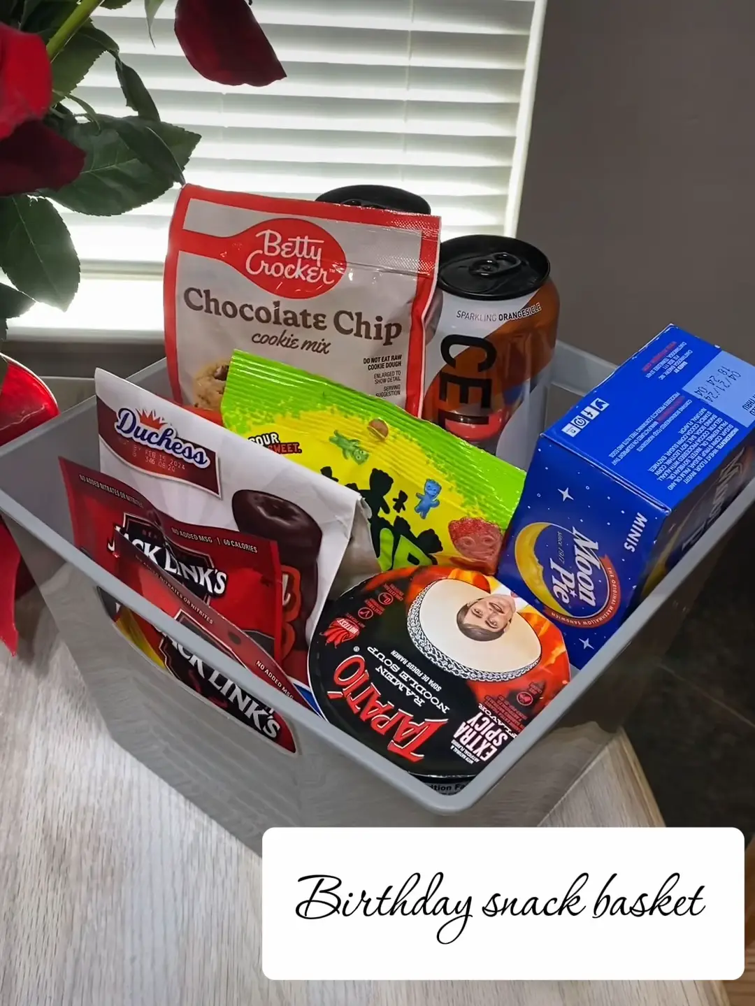 Birthday snack basket ️ | Video published by BlondieBrand | Lemon8
