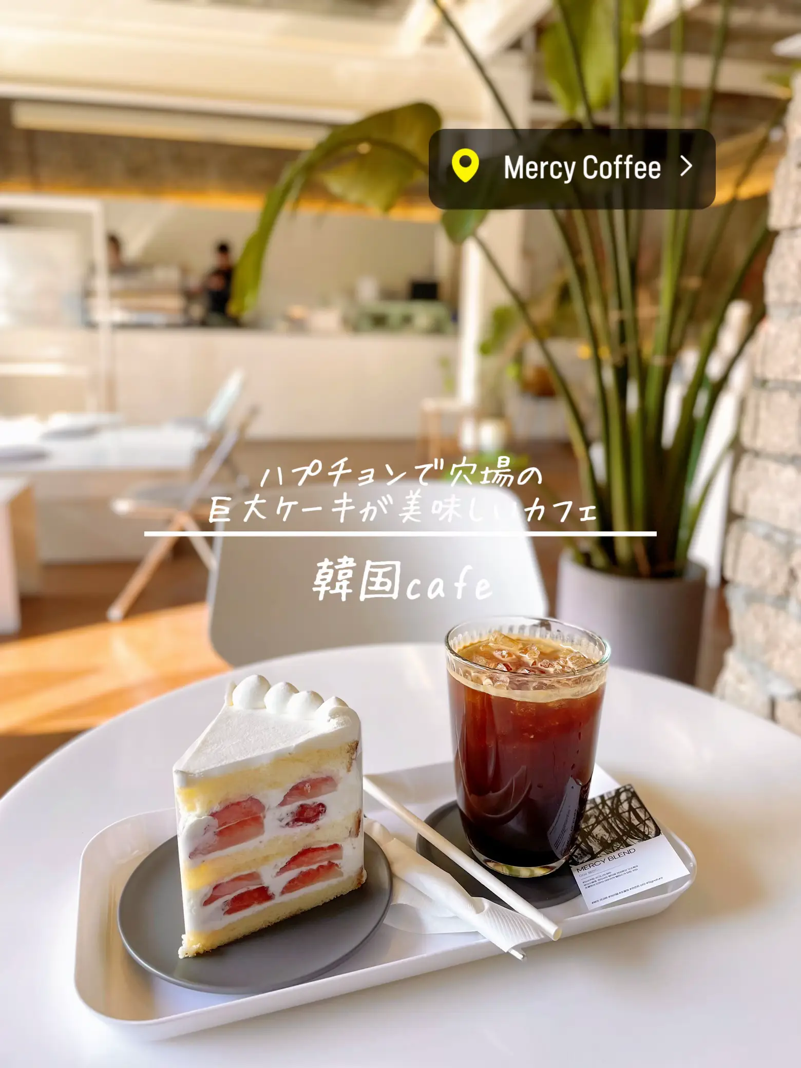 คาเฟ่ที่มีเค้กขนาดใหญ่แสนอร่อยใน Hapchon🍰🤍【เกาหลี】 | แกลเลอรีที่โพสต์ ...