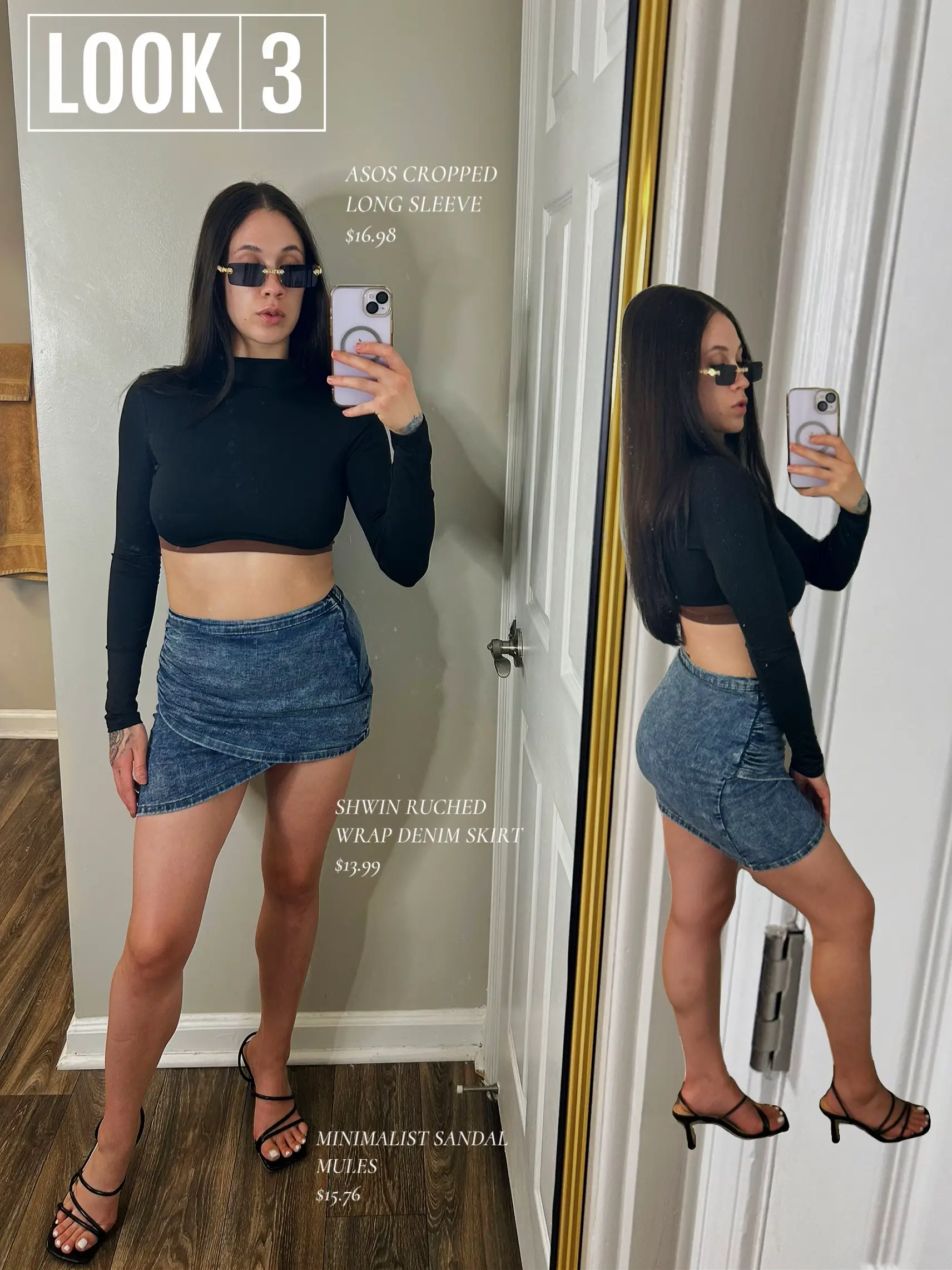 DENIM STYLE GUIDE | 3 OUTFITS WITH 1 SKIRT | แกลเลอรีที่โพสต์โดย 🦋NICOLE BIRD | Lemon8