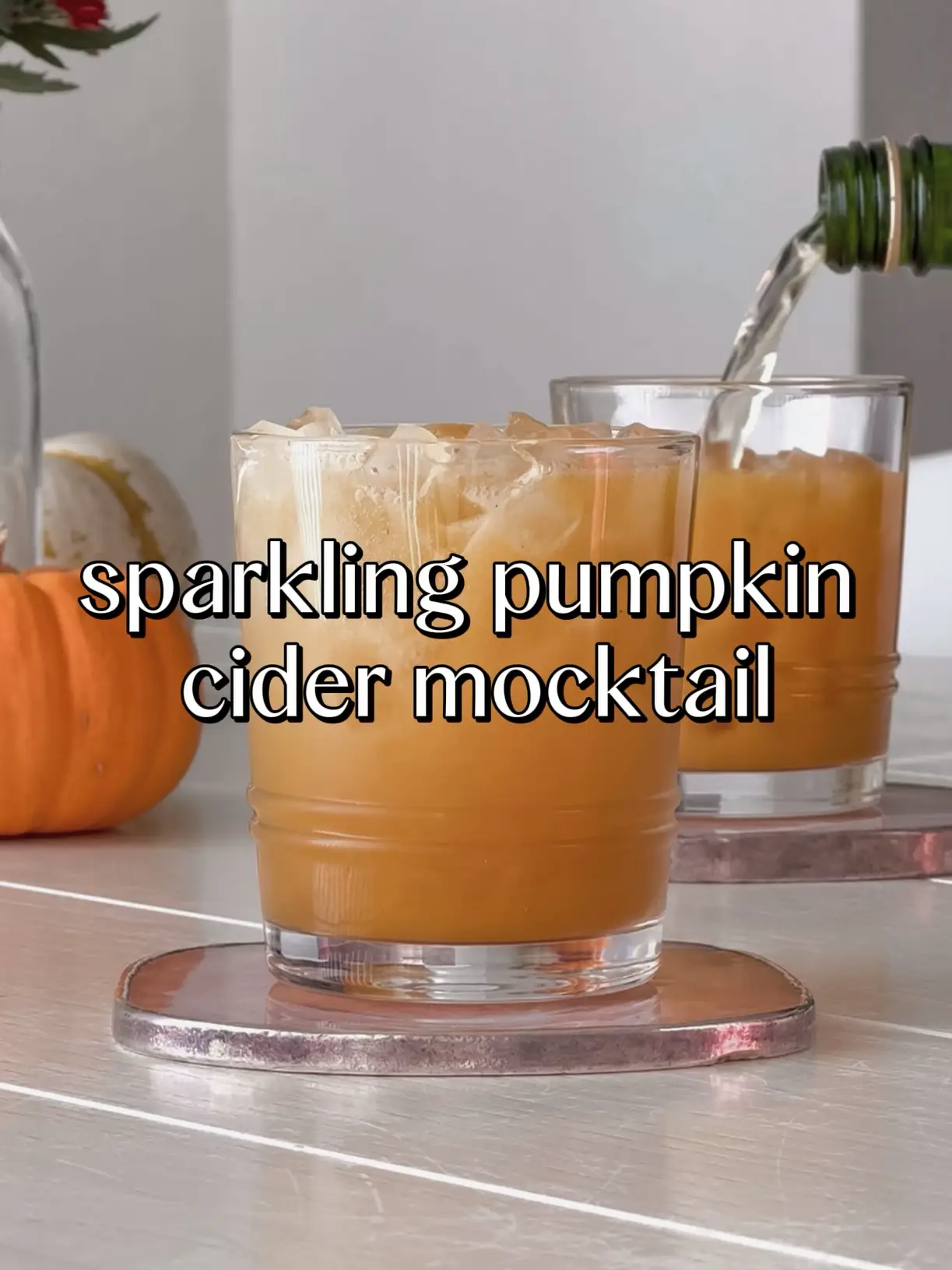 sparkling pumpkin cider mocktails | Video published by katie lopynski ...