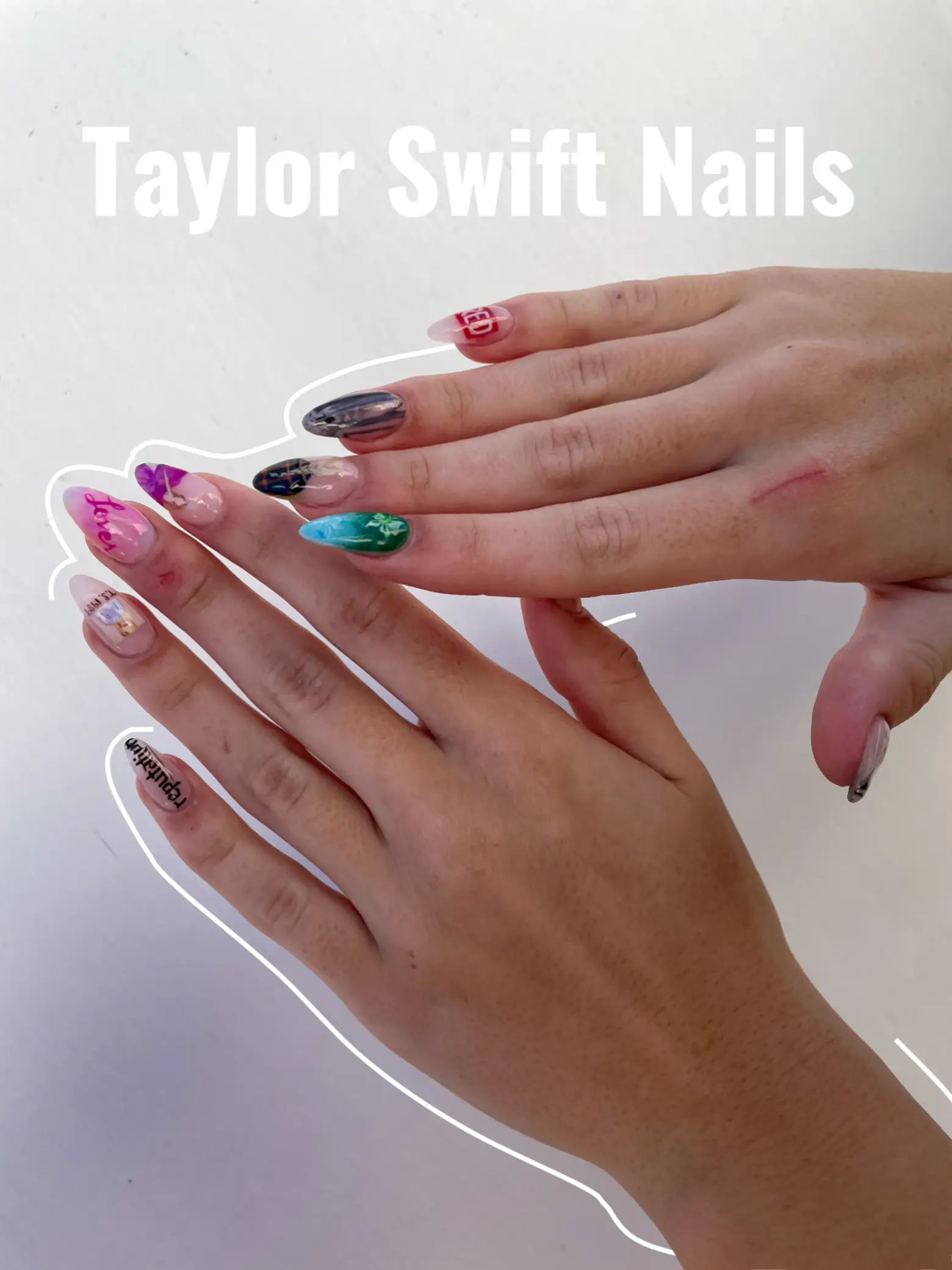 Taylor Swift Nails🦋💜 💖🌙 | Gallery posted by Anna Irene | Lemon8