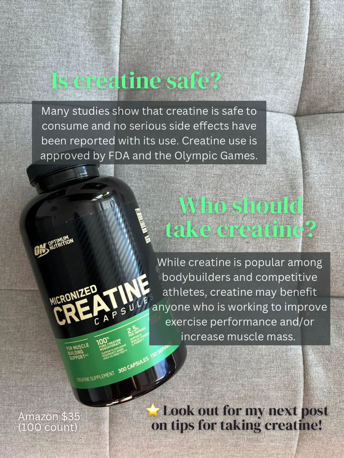 Creatine: The only fitness supplement I take | Gallery posted by Venise Lee | Lemon8