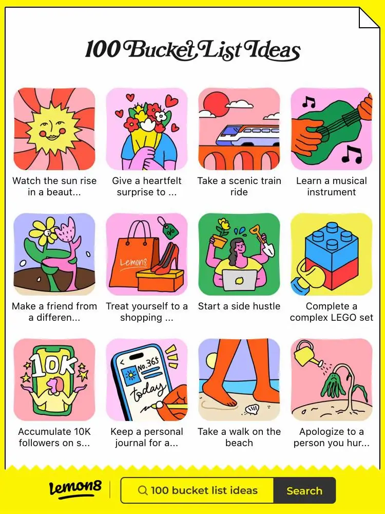 Check out 100 Bucket List Ideas! | Gallery posted by Lilly | Lemon8