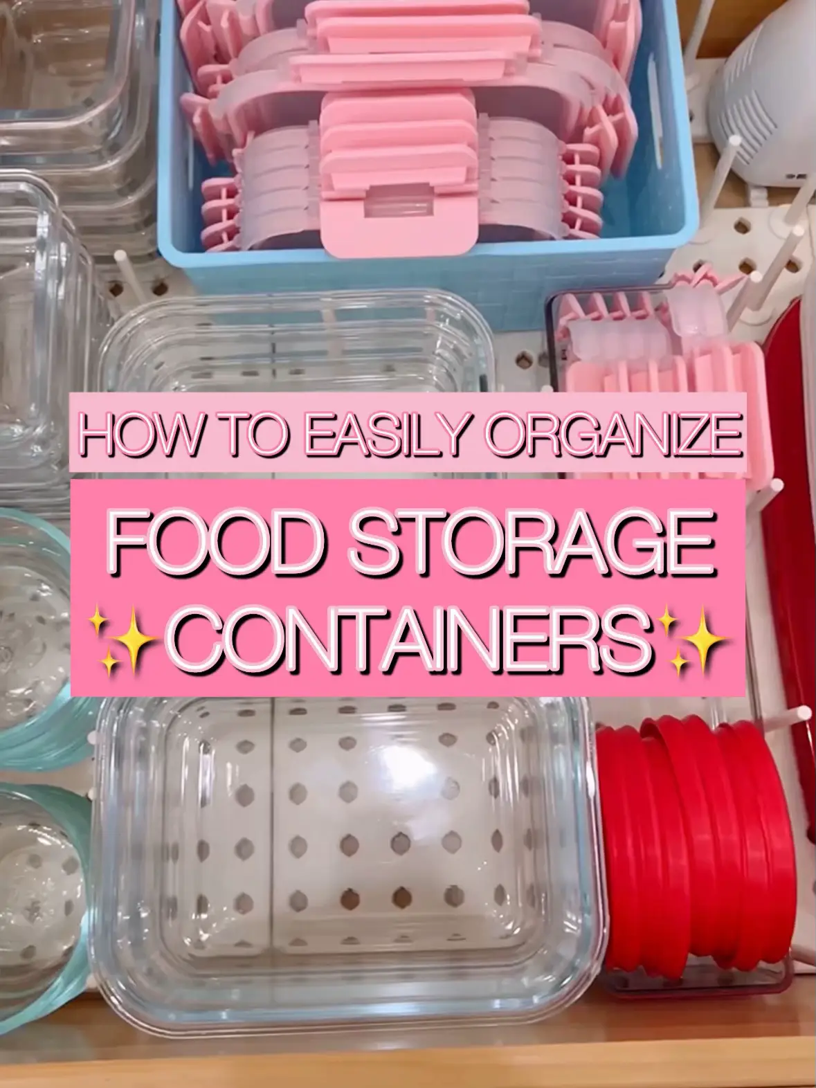 An EASY way to organize food storage Containers! | Video published by ...