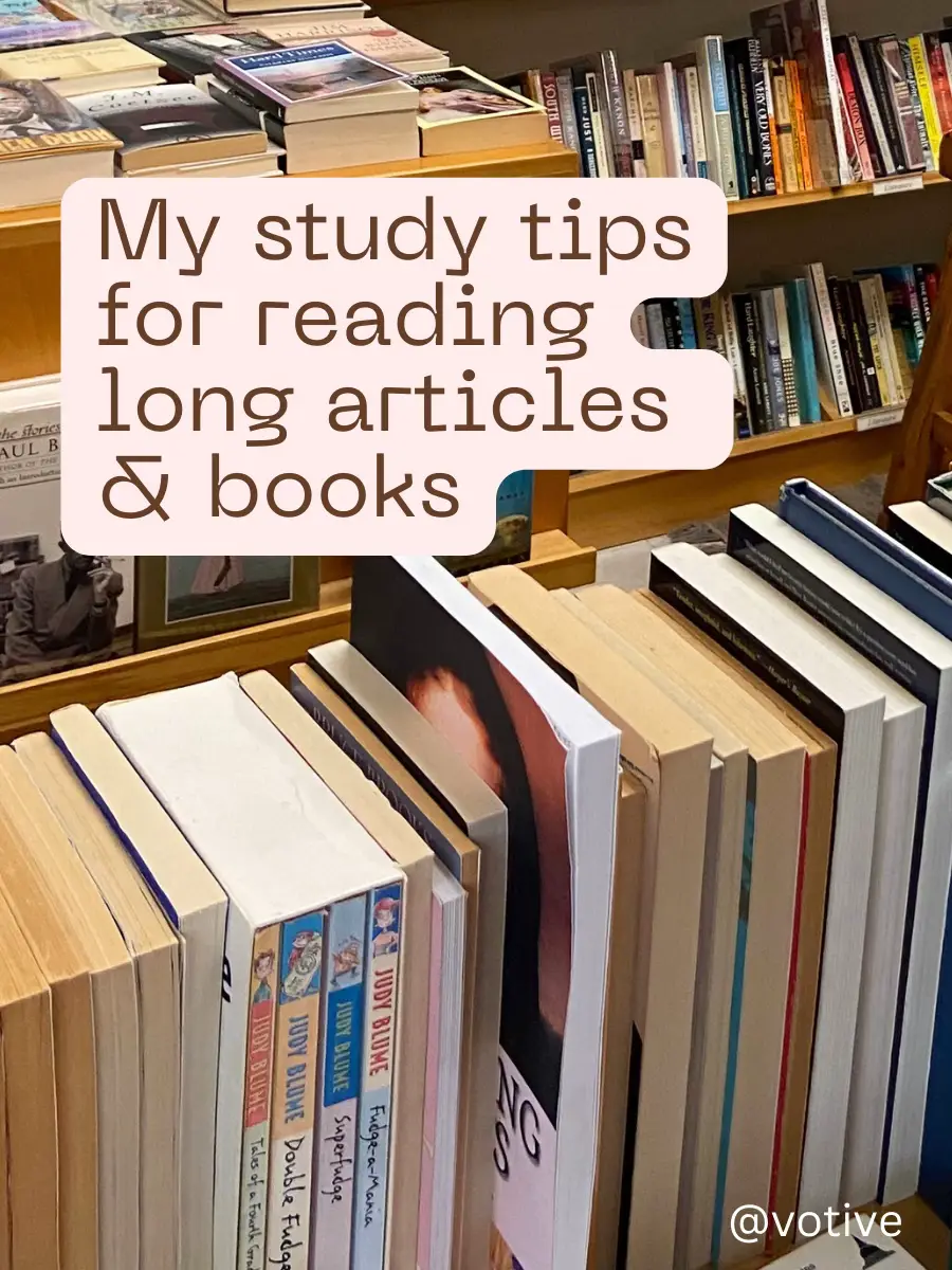 My study tips for reading long articles & books 📖 | แกลเลอรีที่โพสต์โดย ...