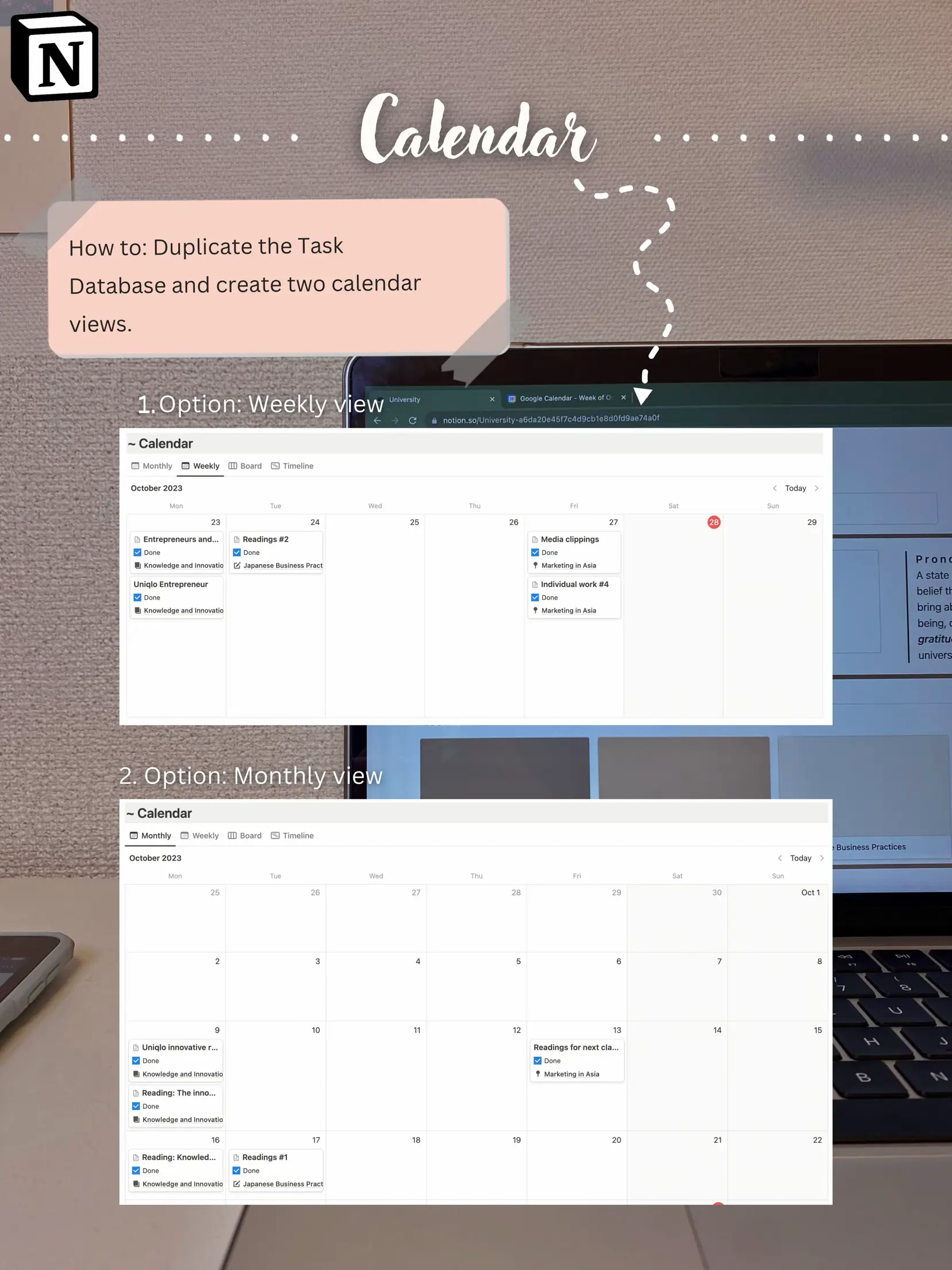 Organize your university life with Notion 👇 | Gallery posted by ...
