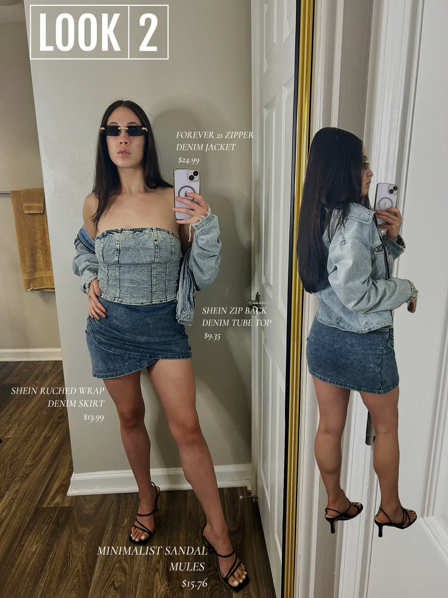 DENIM STYLE GUIDE | 3 OUTFITS WITH 1 SKIRT | แกลเลอรีที่โพสต์โดย 🦋NICOLE BIRD | Lemon8