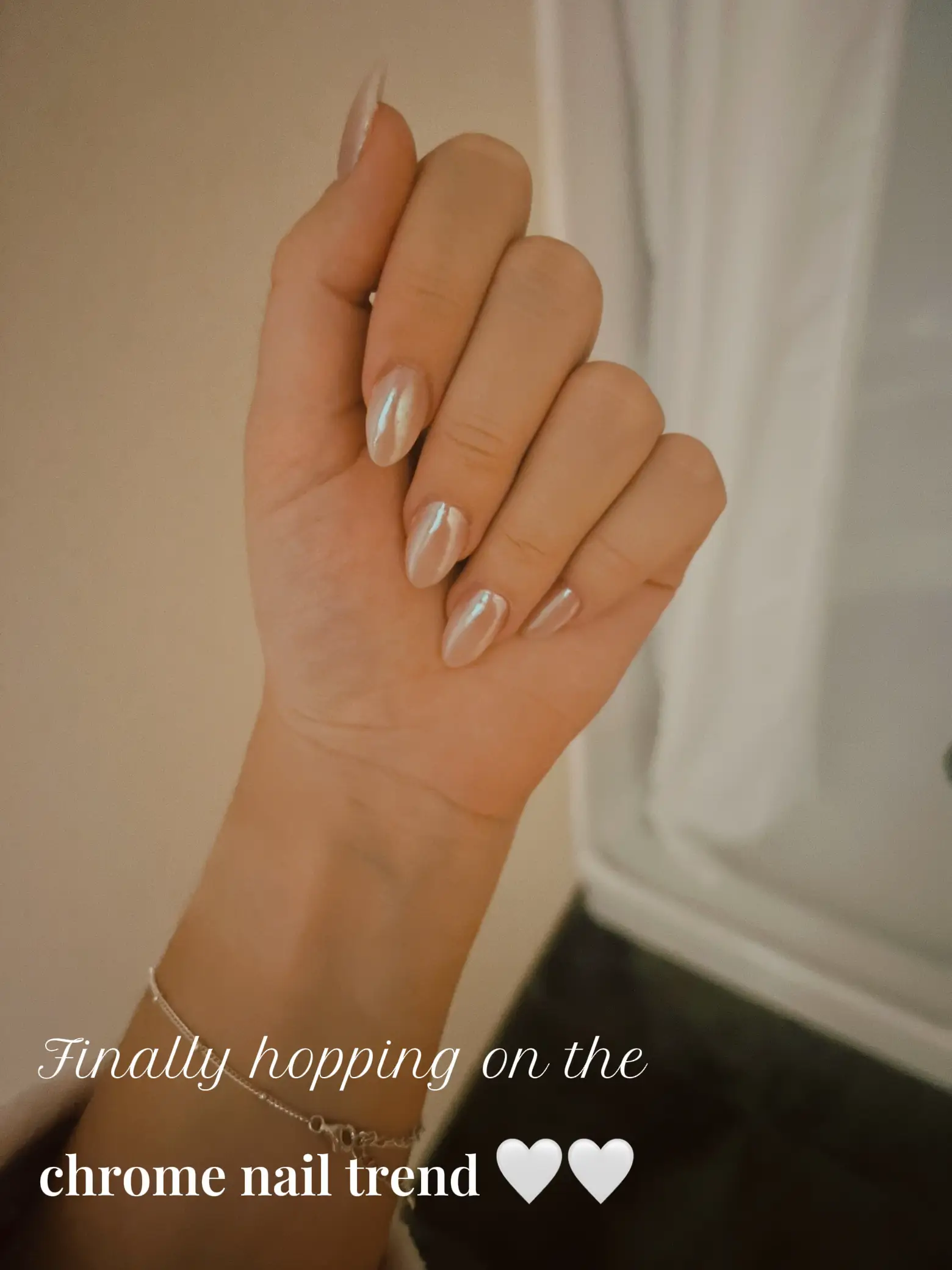 chrome nail trend 🤍🤍 | Gallery posted by alison | Lemon8