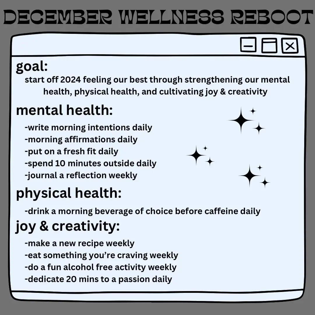 december wellness reboot challenge 🫶🏼 | Gallery posted by _lifewithken_ ...