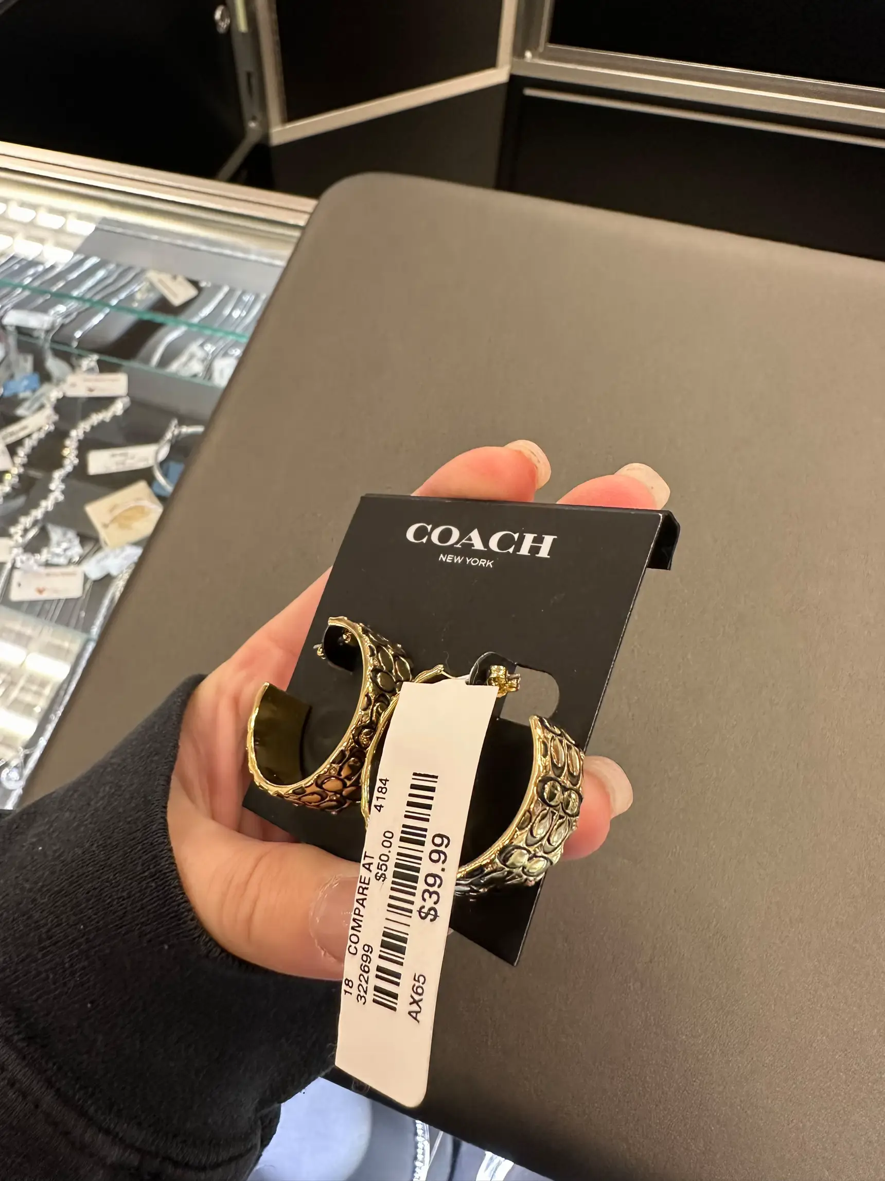 COACH Hoop Earrings Under $40 at TJ Maxx | Gallery posted by Kim Battaglia | Lemon8