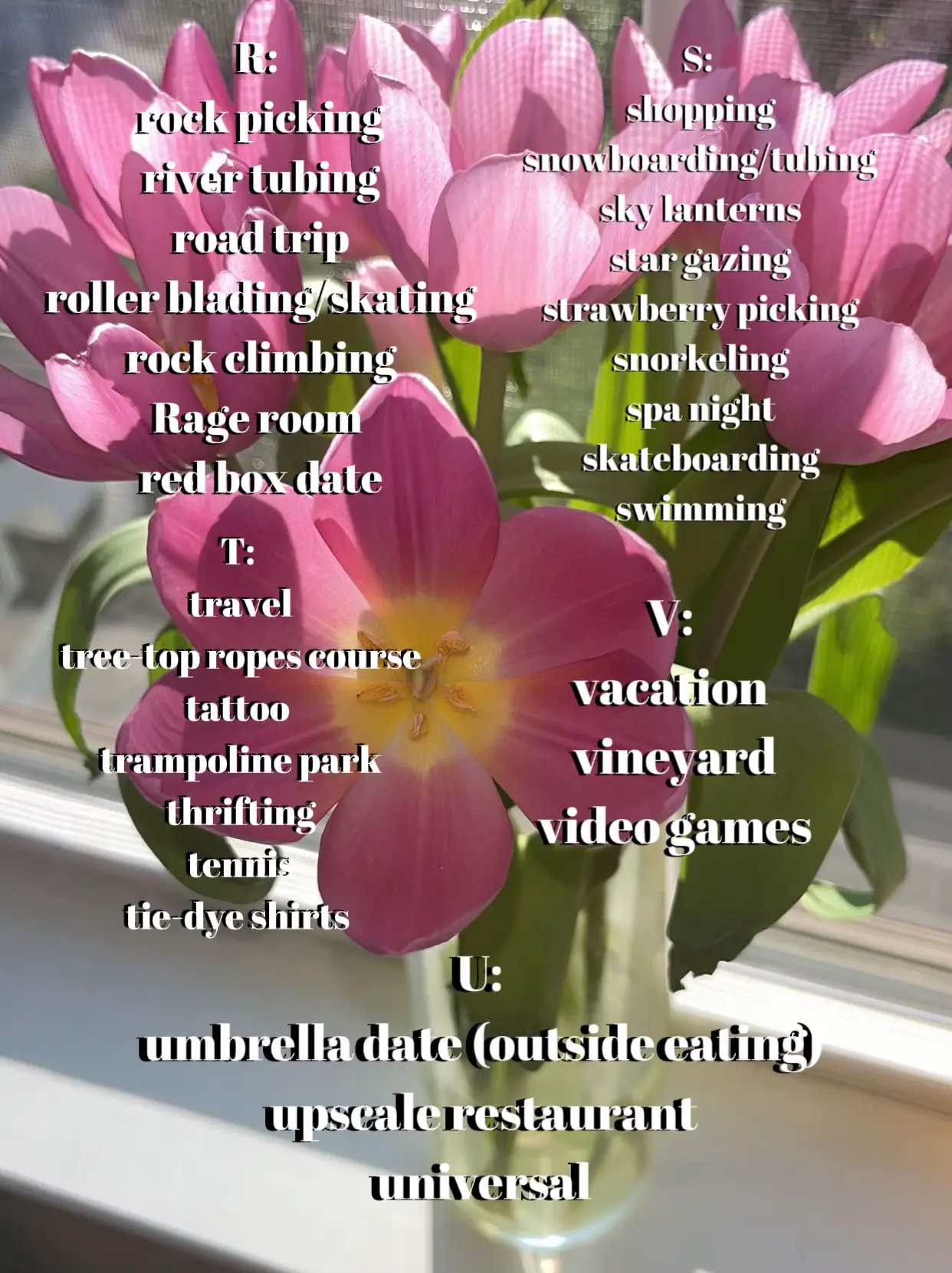 A-Z Date Inspo | Gallery posted by christina | Lemon8