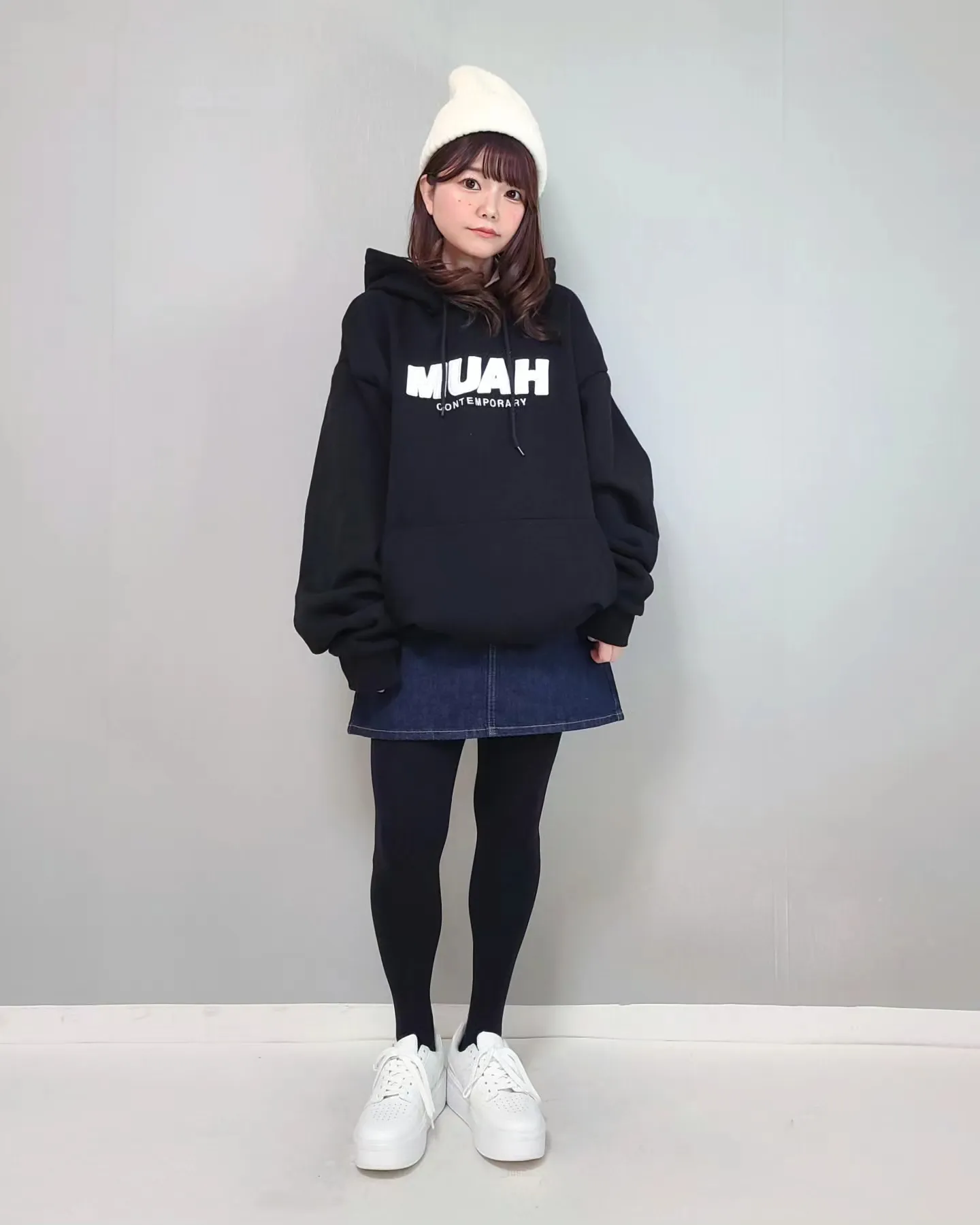 これ隠れた名品 何かと使えるGUの定番デニムスカート💙1990円でお値段以上過ぎ⭐ | パン粉が投稿したフォトブック | Lemon8