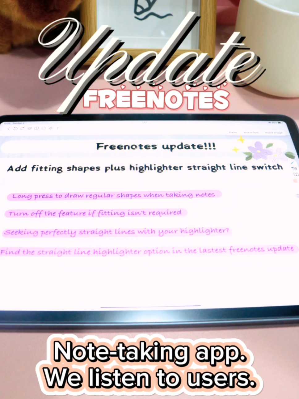 Fitting shapes 🤍highlighter straight line switch | Video published by ...