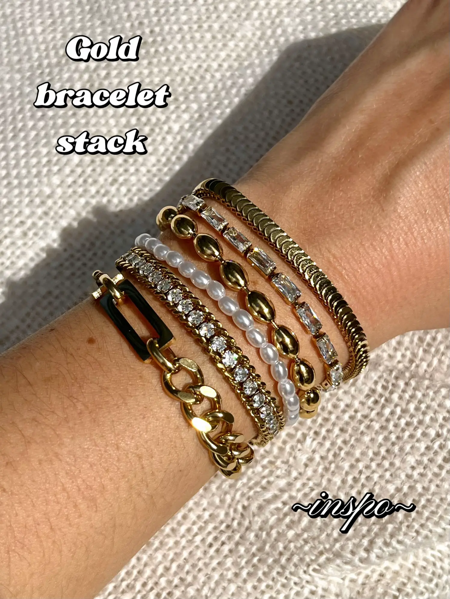 The perfect gold bracelet stack 💛 | แกลเลอรีที่โพสต์โดย Aviv Collection ...