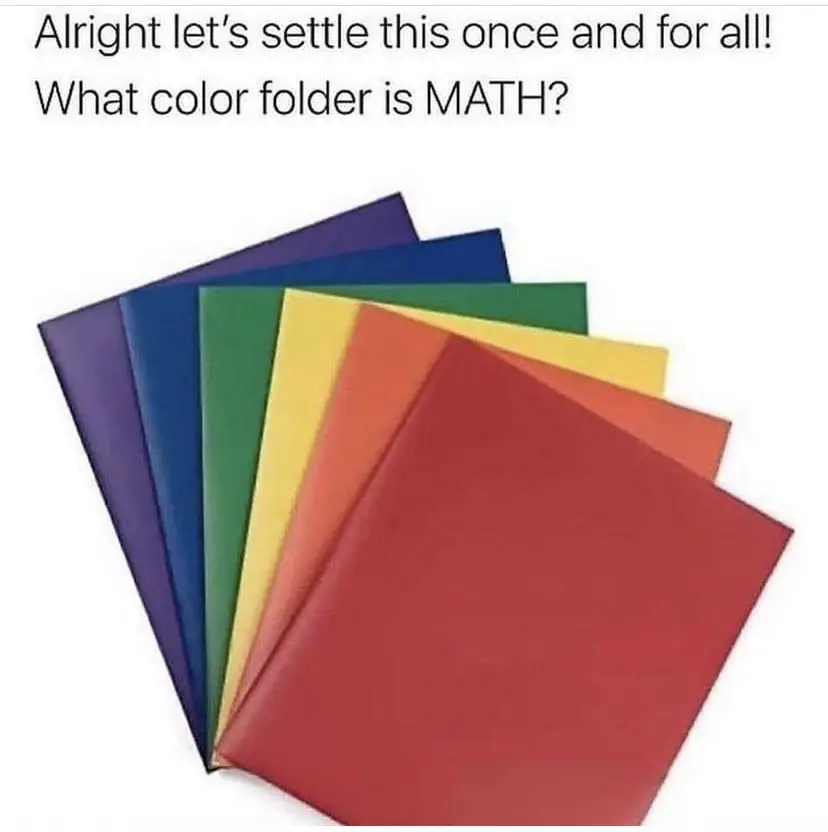 Which color folder is for math? | Gallery posted by LiAne | Lemon8