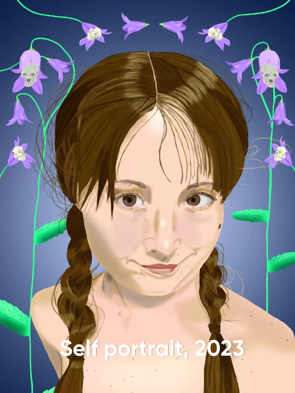 Self portrait, 2023 | แกลเลอรีที่โพสต์โดย THCinnabun Art | Lemon8
