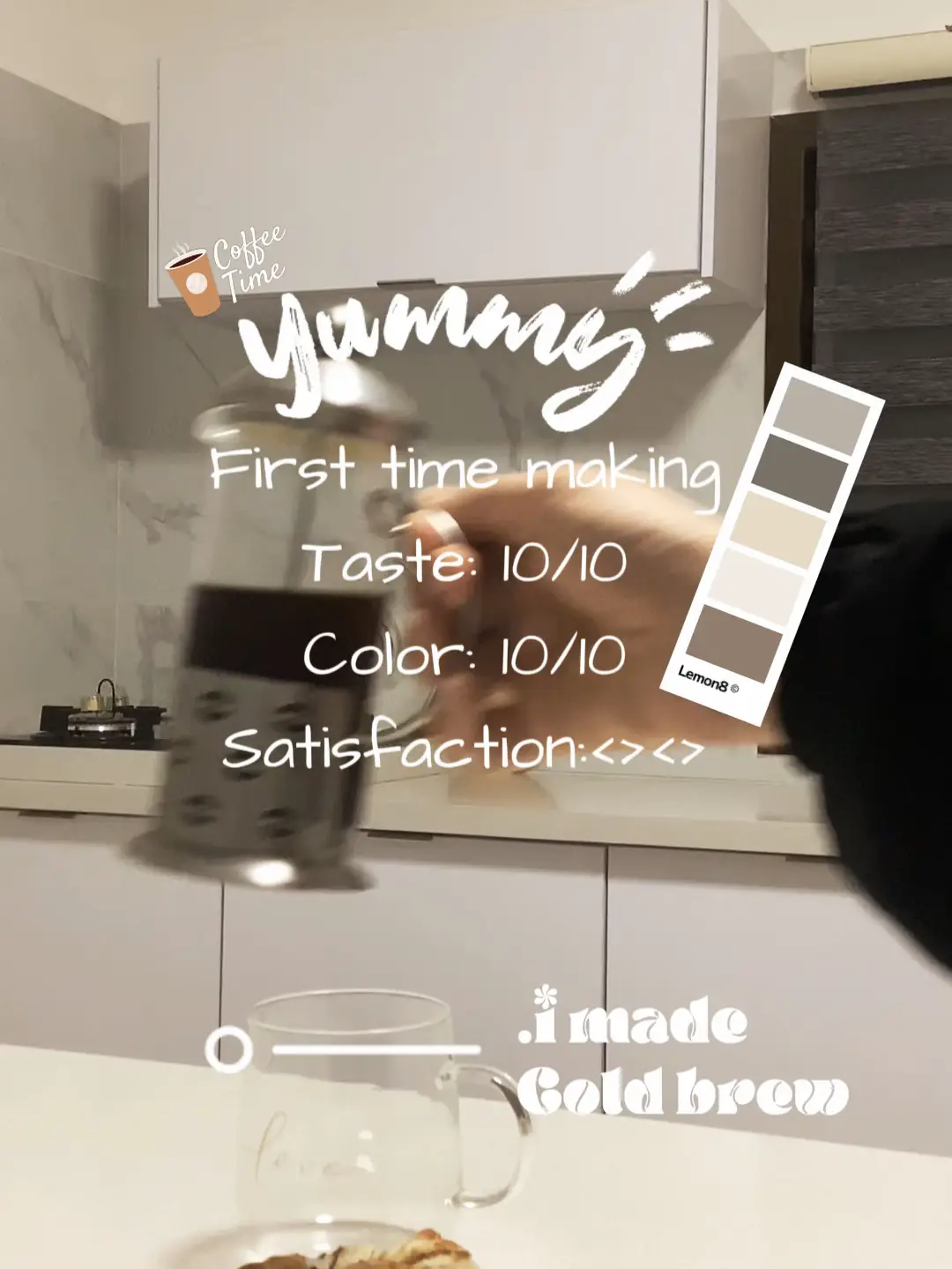 First time making cold brew🖤🍋🍋🫶 | Video published by drawio artist | Lemon8