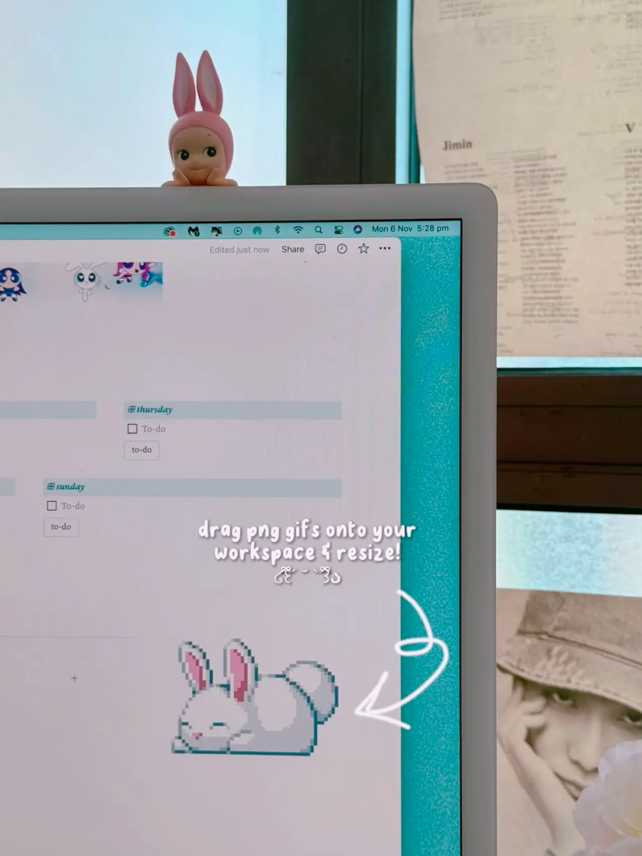 🎀 how to add gifs in notion! | แกลเลอรีที่โพสต์โดย peachiesuga ♡ | Lemon8