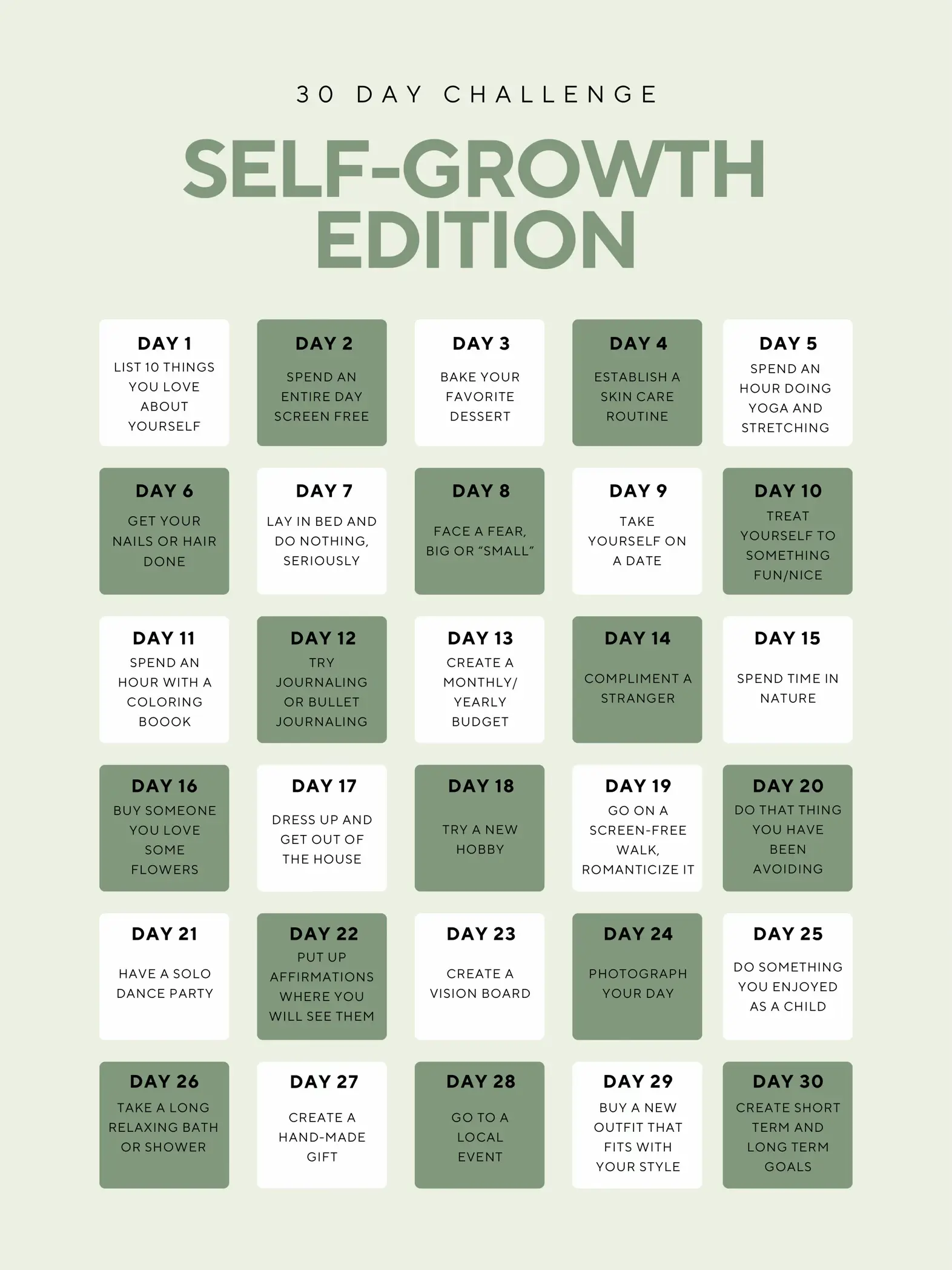 30 Day Self-Growth Challenge for 🌱 | Gallery posted by sky!! | Lemon8