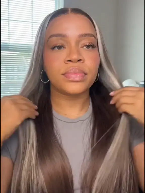 Ash Blond Highlight Balayage Wig | SalonReadyWig | วิดีโอที่เผยแพร่โดย SalonReadyWig | Lemon8