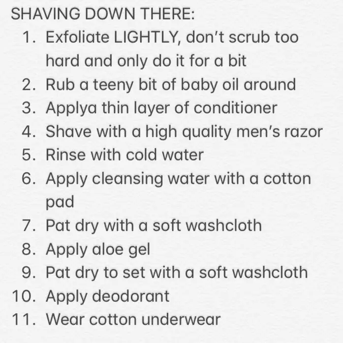 How to shave ‘DOWN THERE’ 🪒 | Gallery posted by Brooks Forever | Lemon8