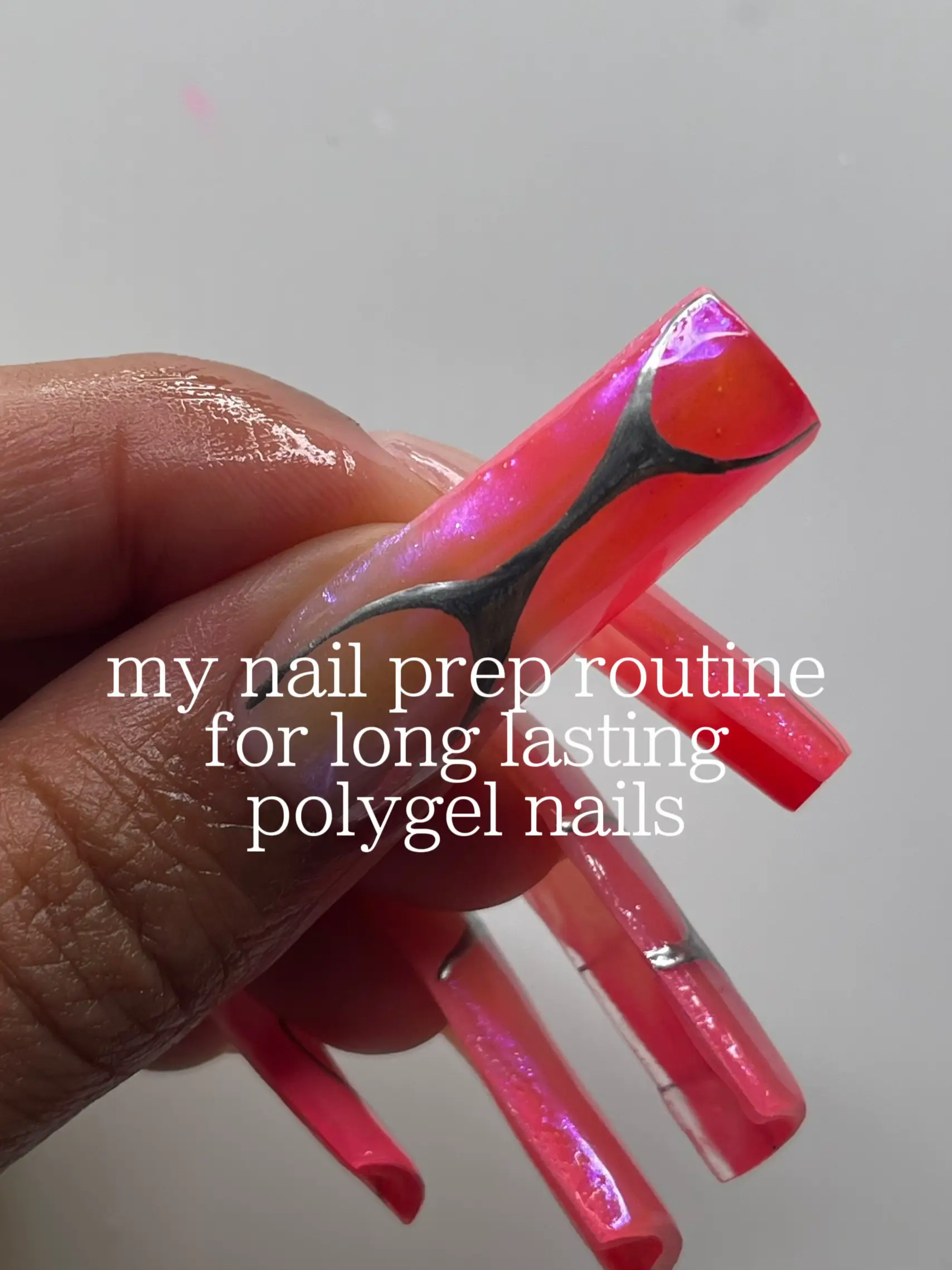 nail prep for polygel nails💅🏽 | Video published by doperthnurnails | Lemon8