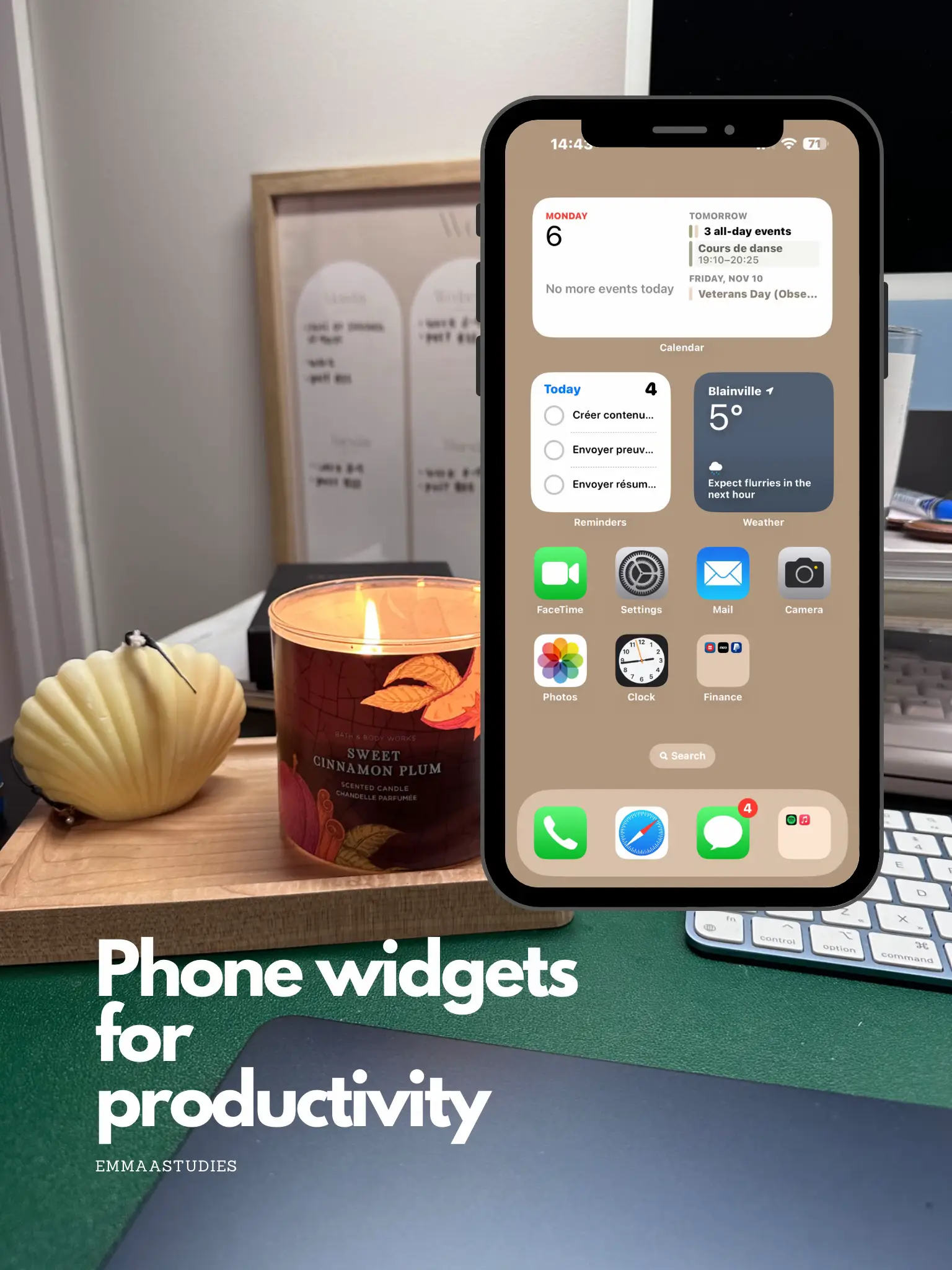 Phone widgets for productivity | แกลเลอรีที่โพสต์โดย emmaa studies 🍃 ...