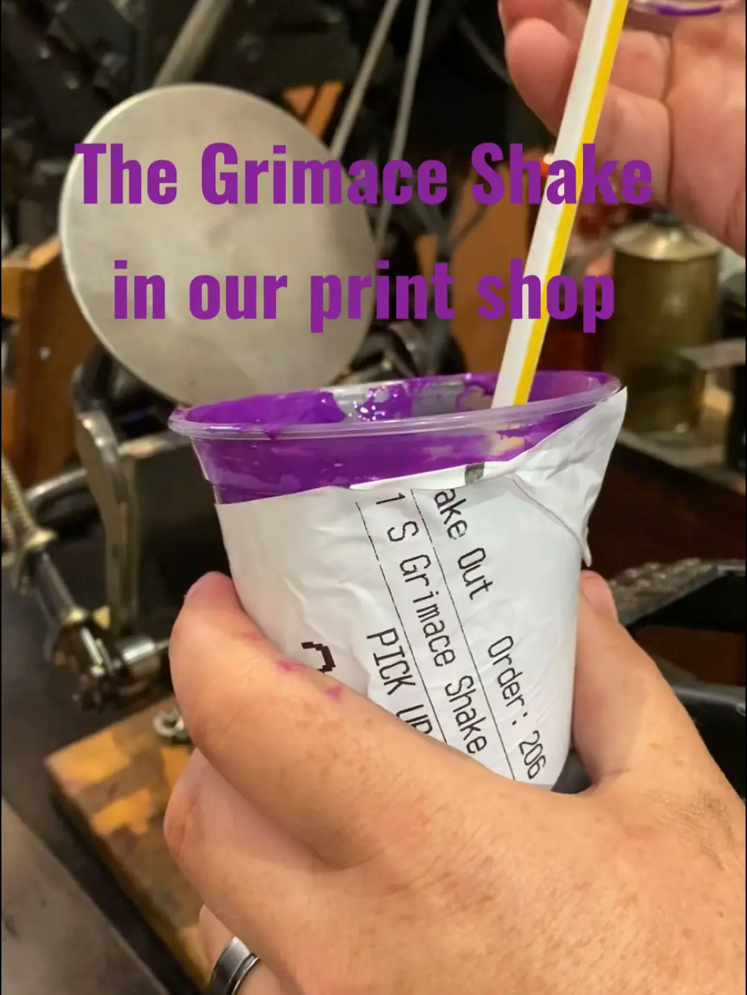 The Grimace Shake in our Print Shop | Video published by sachistmuseum ...