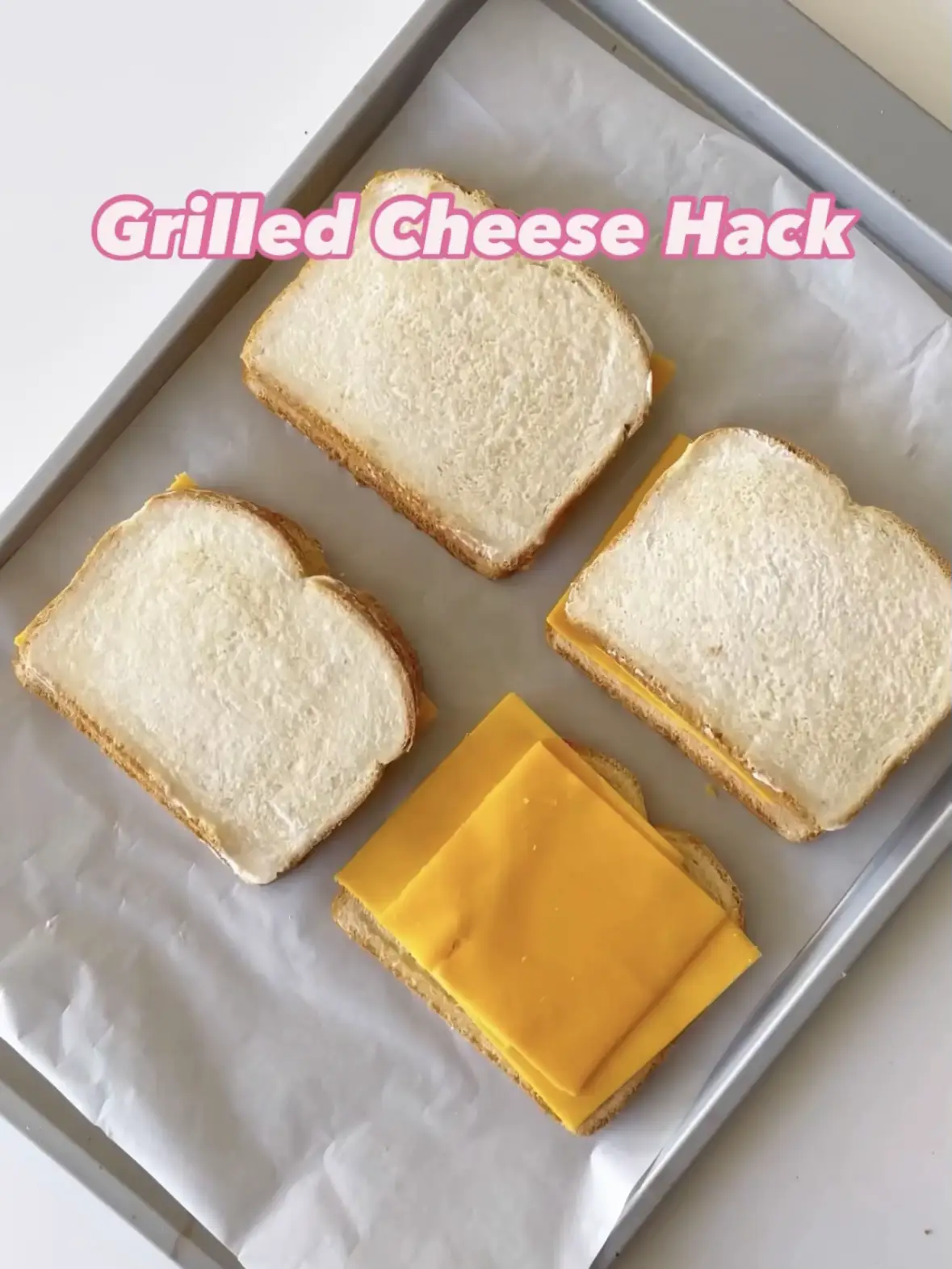 QUICK TRICK: Use sheet pan to bake grilled cheeses | Video published by ...