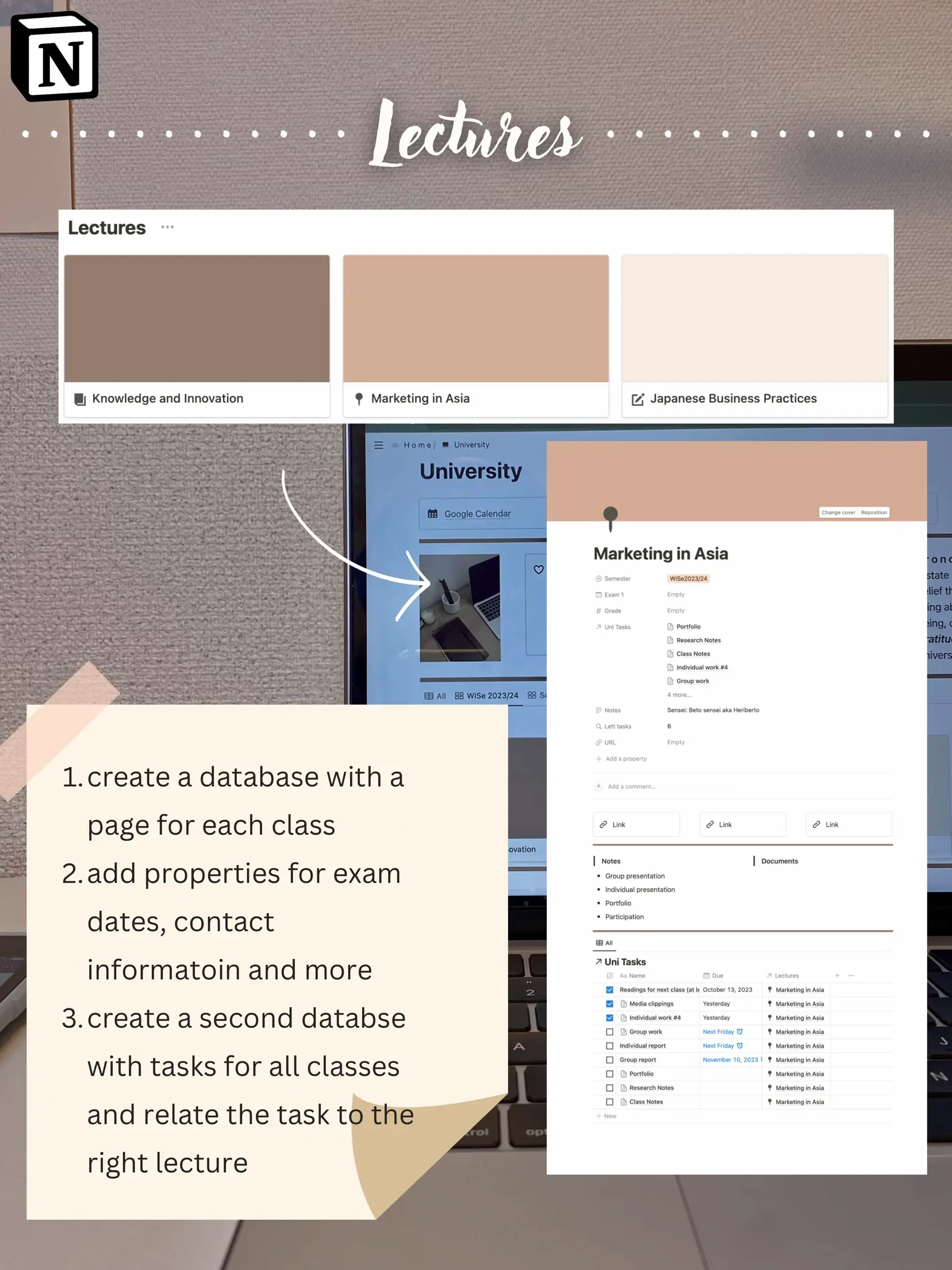 Organize your university life with Notion 👇 | Gallery posted by Mindstudyio | Lemon8