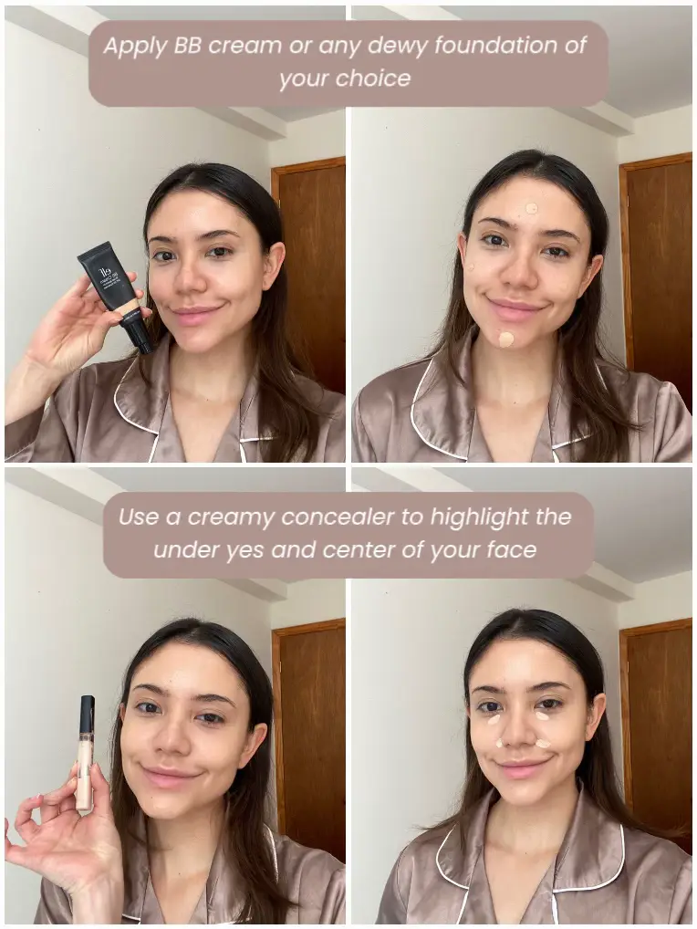 5 Minute Glowy Makeup Tutorial | แกลเลอรีที่โพสต์โดย Adriana | Lemon8