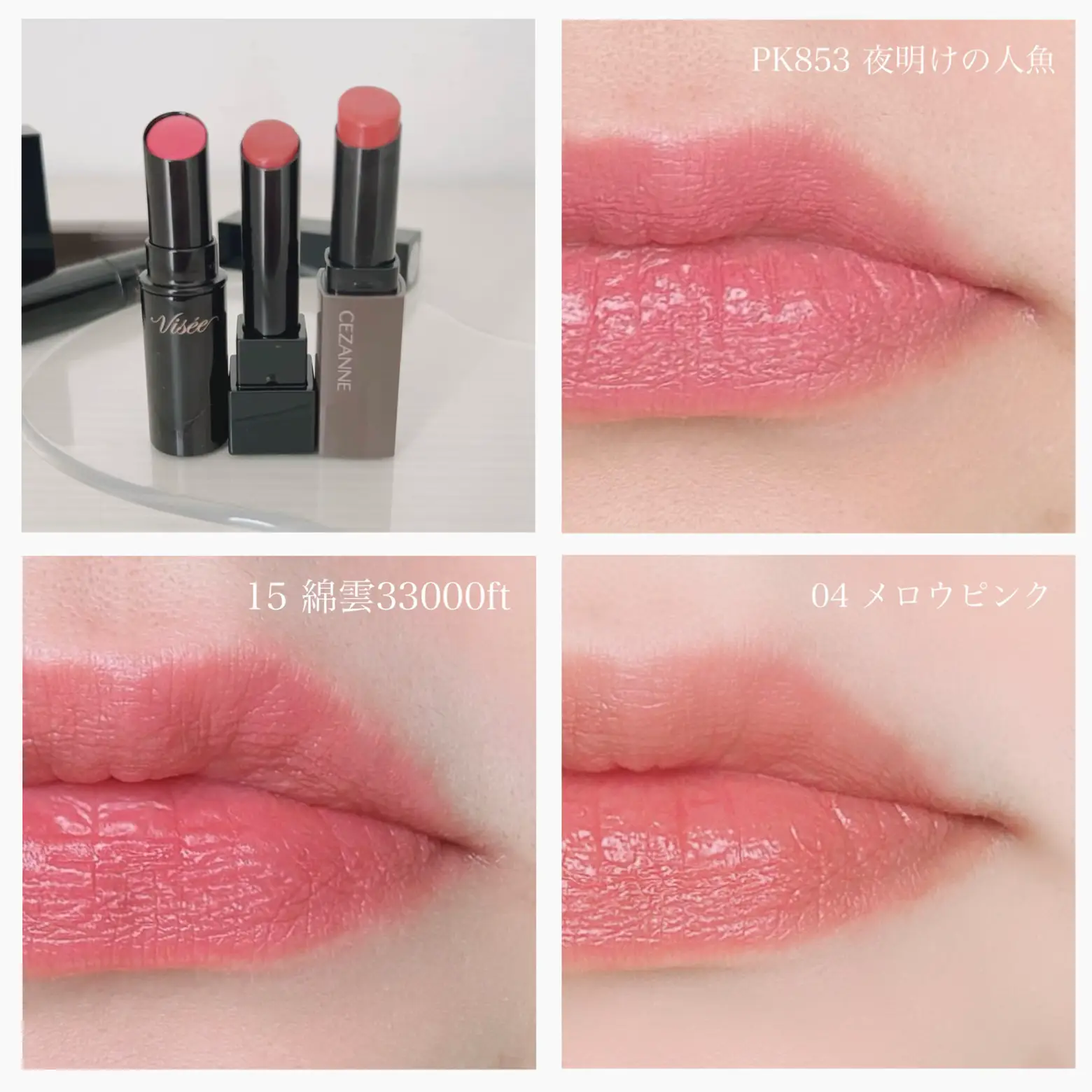 結局どう違うの？Visee・KATE・CEZANNEのリップ比較 | rinが投稿したフォトブック | Lemon8