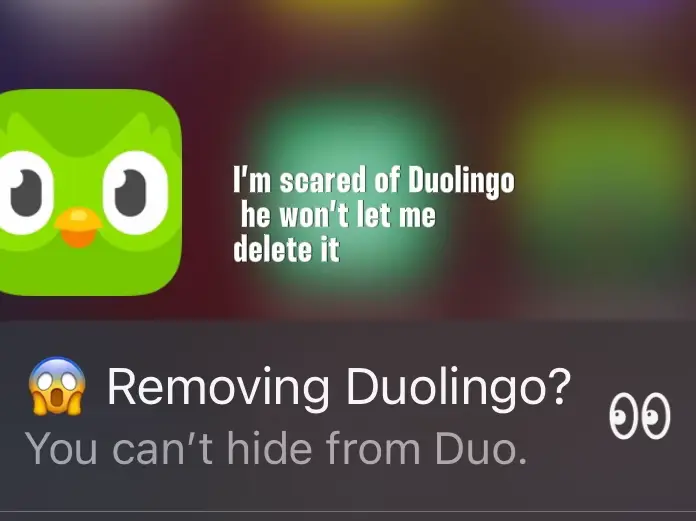 I’m scared of Duolingo he won’t let me delete it | Gallery posted by ...