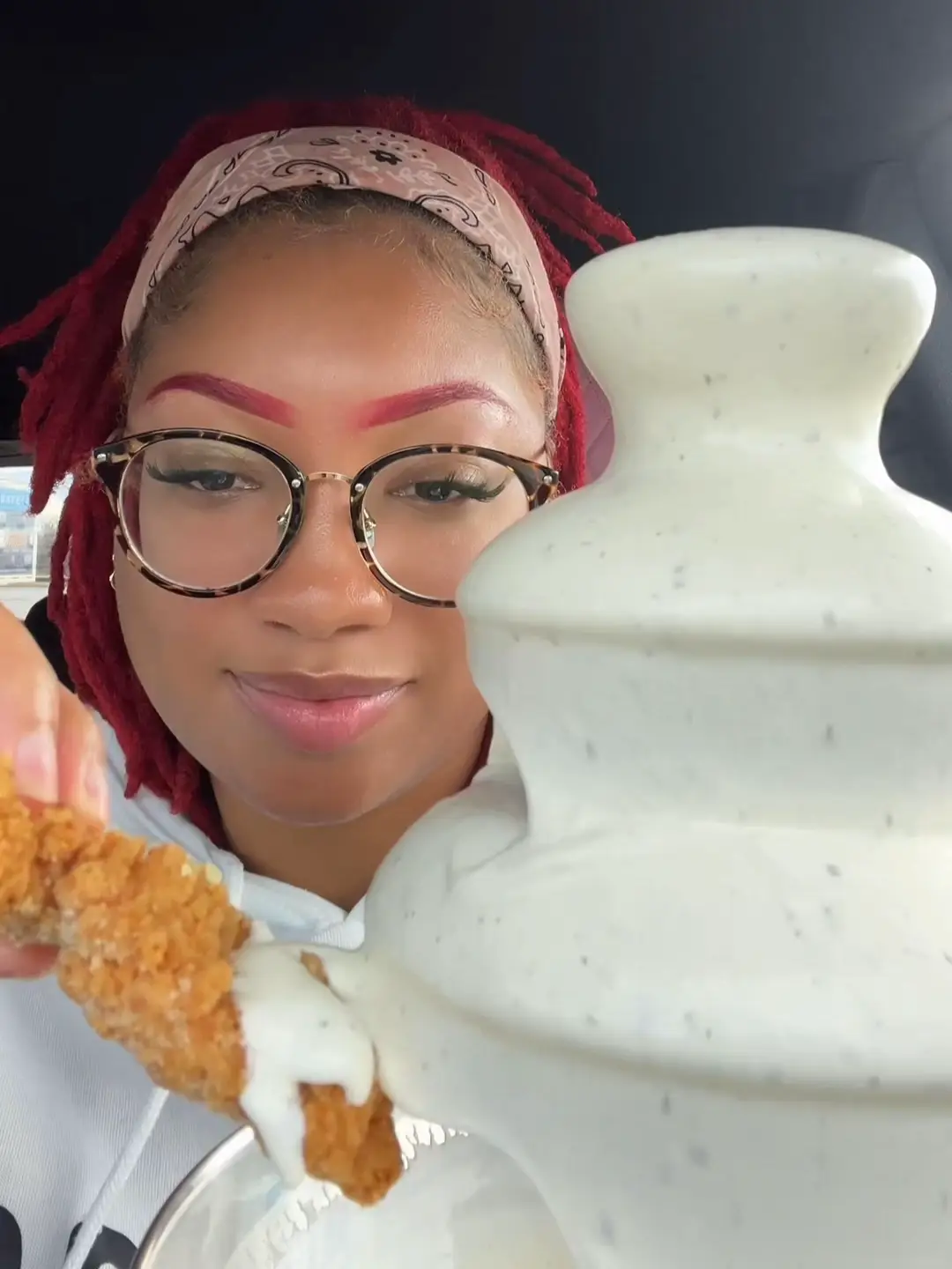 ASMR wingstop ranch fountain | Video published by Kie_Eats | Lemon8