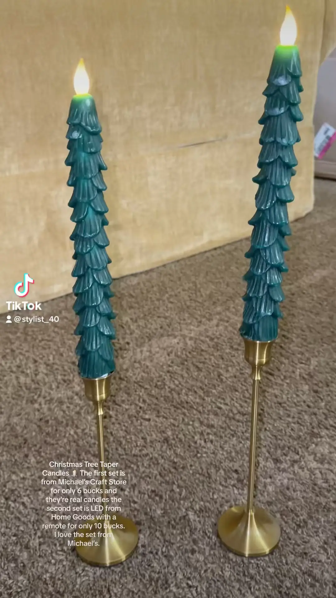 Viral Christmas 🎄 Taper Candles | Video published by Joyce | Lemon8
